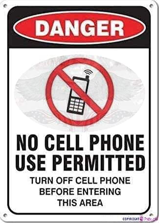 Street sign warning plaque No Cell Phone Use Permitted Metal Tin Sign ...