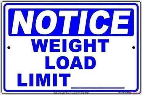 Street sign warning plaque Notice Weight Load Limit Custom Metal Tin ...