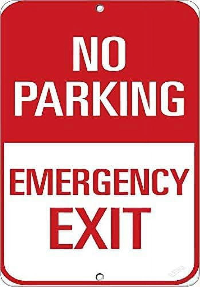 Street sign warning plaque No Parking Emergency Exit Traffic Metal Tin ...