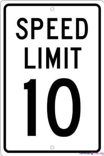 Street sign warning plaque Traffic Speed Limit 10 Decorative Yard S ...