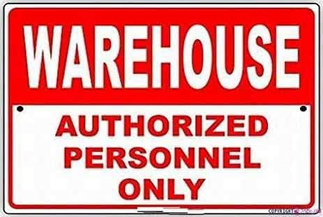 Street sign warning plaque Warehouse Authorized Personnel Only No Entry ...