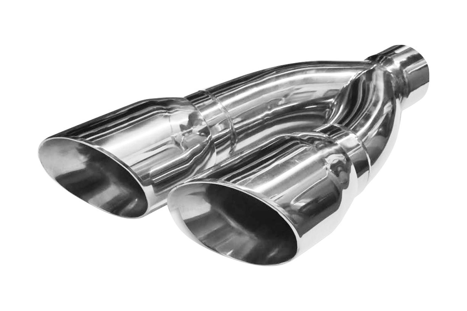 StreetStyle Exhaust Tip 3 IN x Dual 4 OUT x 16 LONG DW Rolled Slant ...