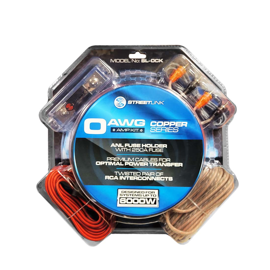 Streetlink SL-0CK Copper Series 0 AWG Amplifier Kit for Systems Up To ...