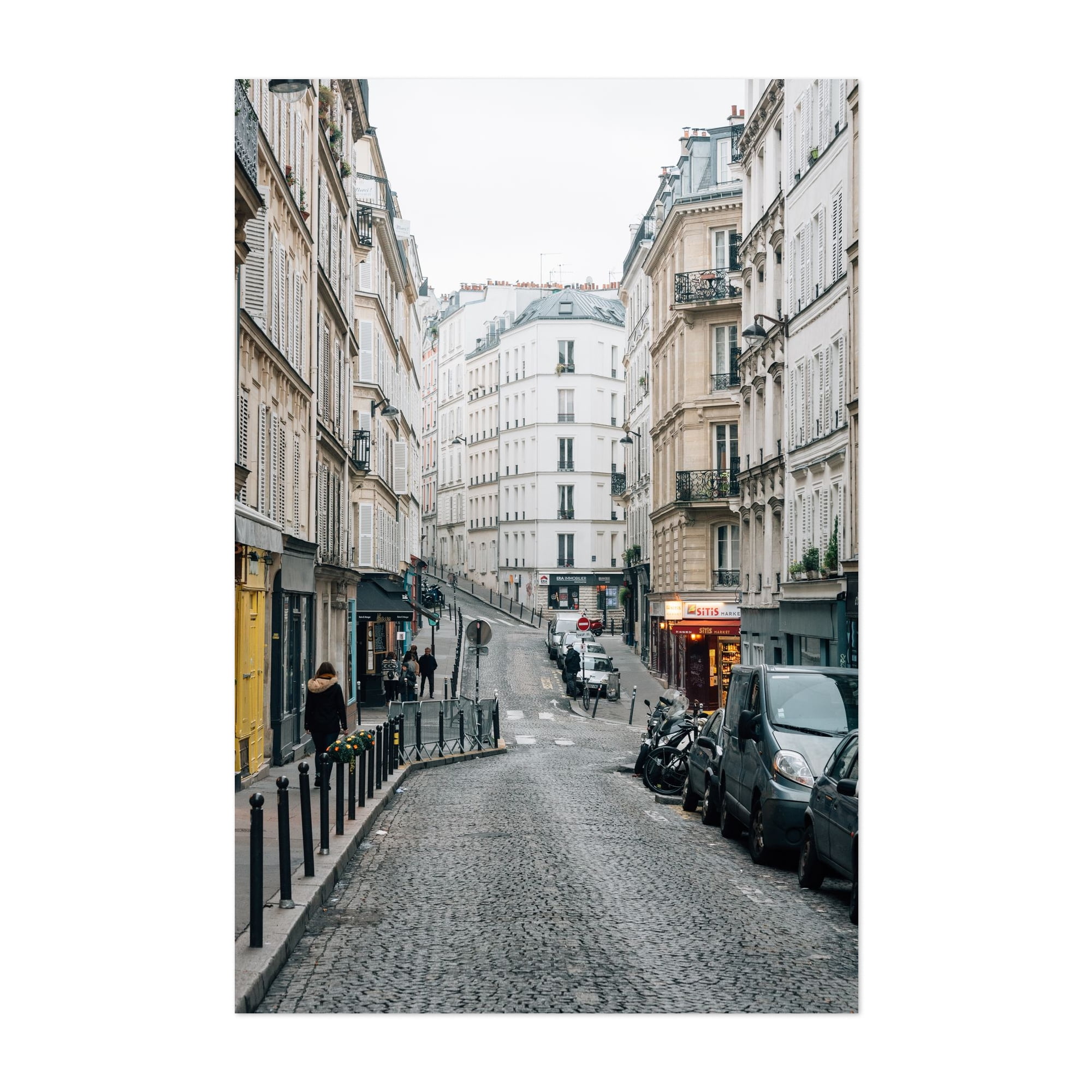 Streets of Montmartre 03 - Paris Île-de-France France Photography Unframed Wall Art Print 30 x ...