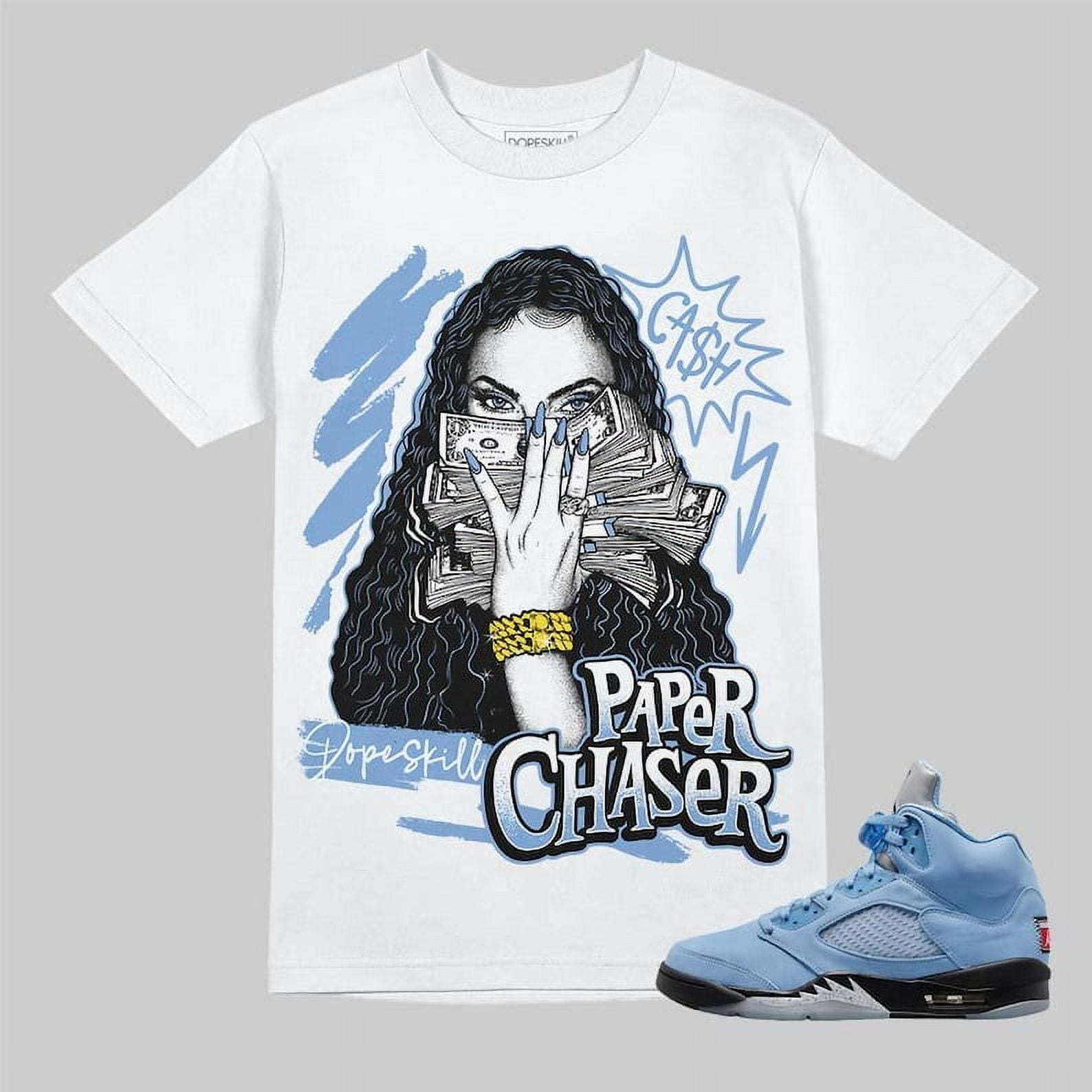 Streetwear Graphic Tee, University Blue 5s Unisex Graphic Tshirt ...