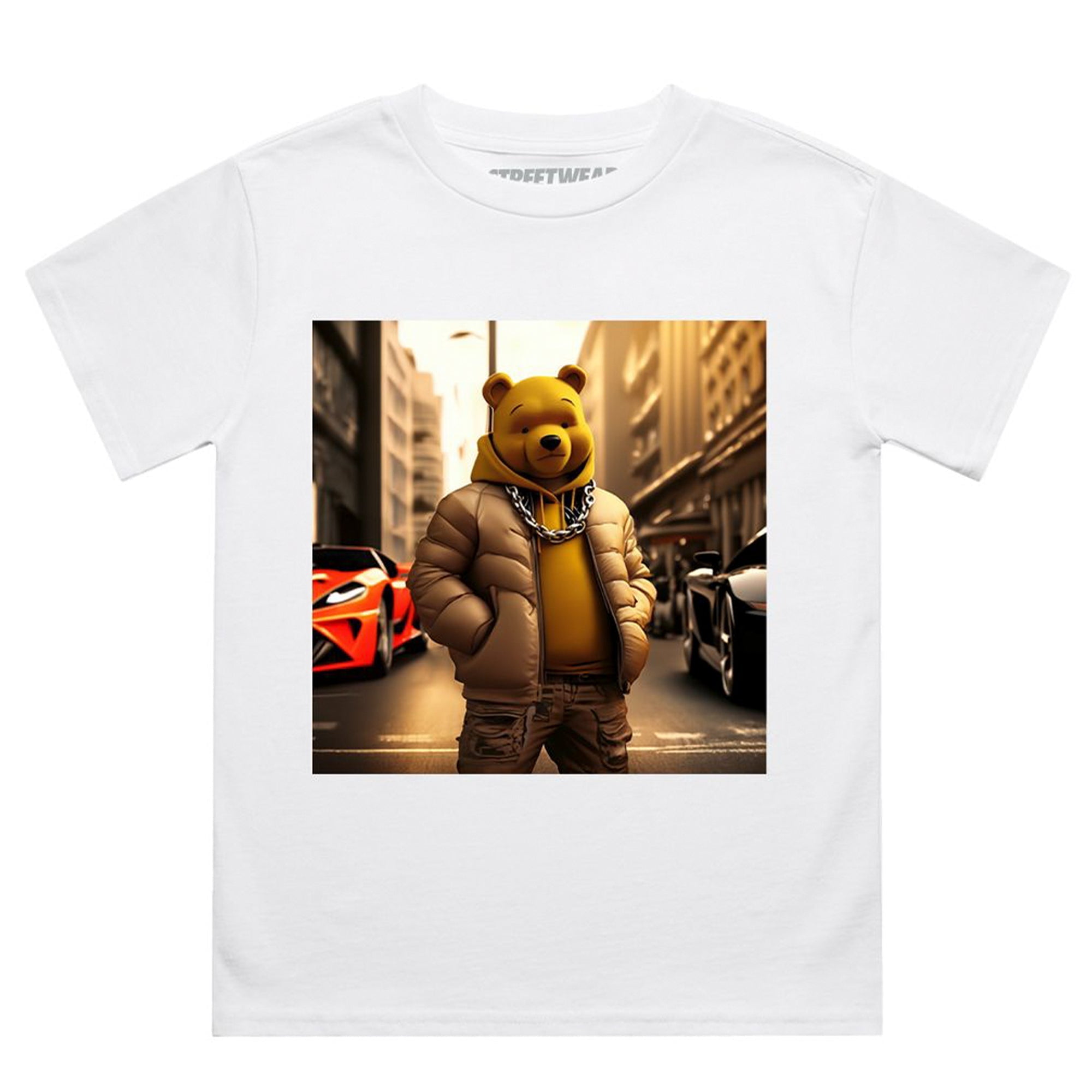 Streetwear Official Boys Street Pookie Pooh Tee (White) - Walmart.com