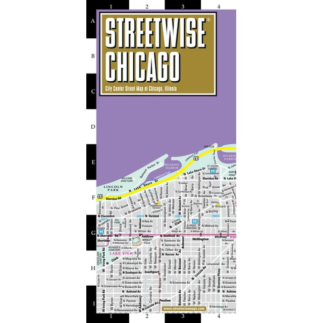 Streetwise chicago map - laminated city center street map of chicago ...