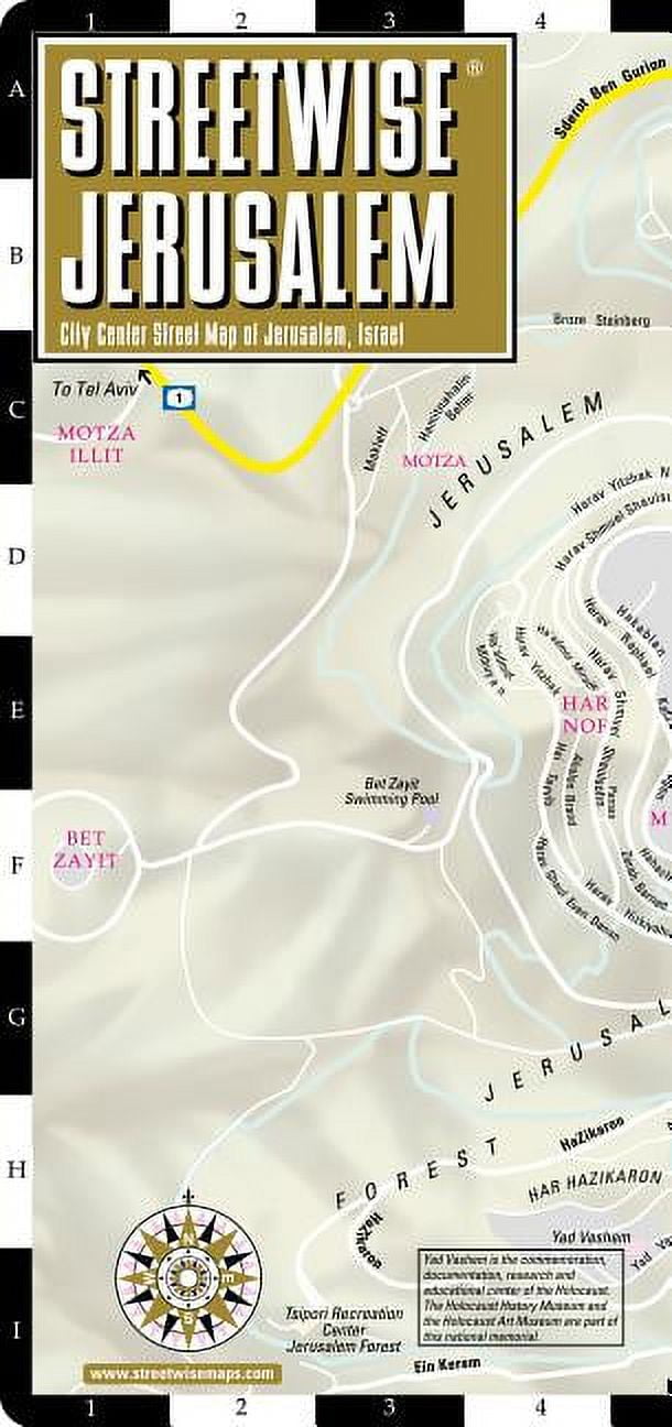 Streetwise jerusalem map - laminated city center street map of ...