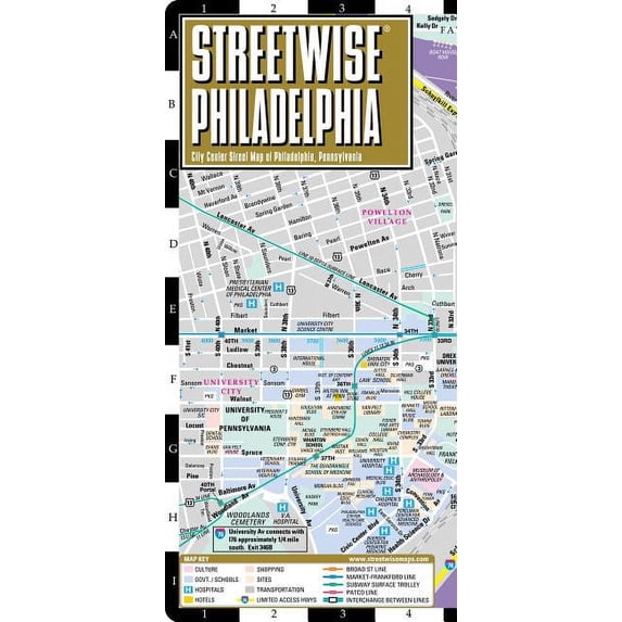 Streetwise philadelphia map - laminated city center street map of ...