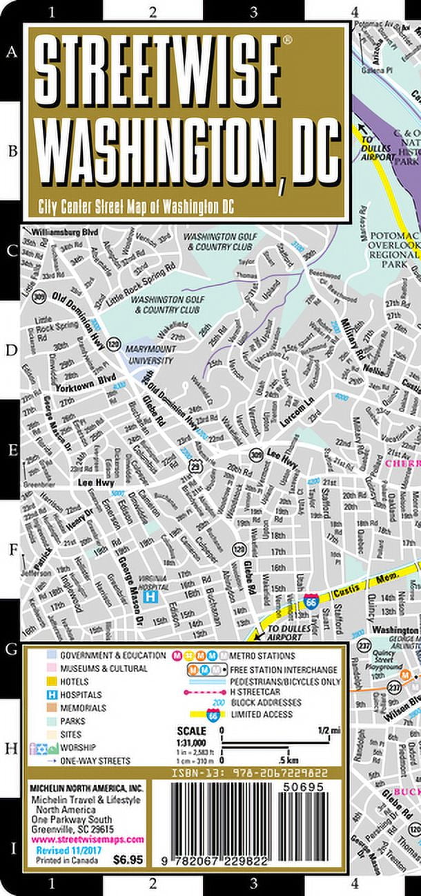 Streetwise washington dc map - laminated city center street map of ...