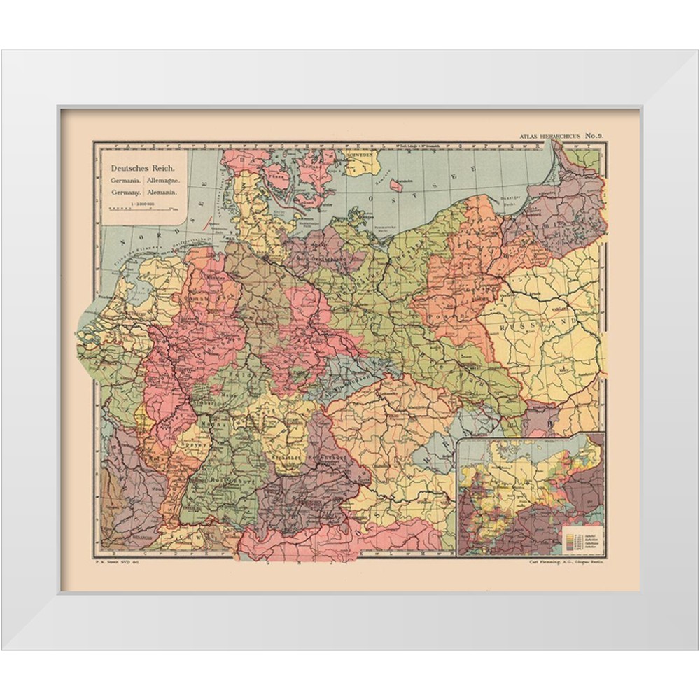 Streit 14x12 White Modern Wood Framed Museum Art Print Titled - Germany ...
