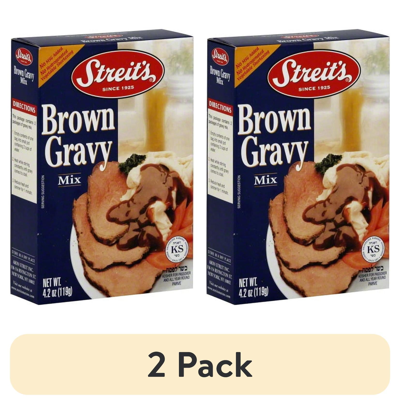(2 pack) Streit's 2 Pouch Brown Gravy Mix, 4.2 oz Box - Walmart.com