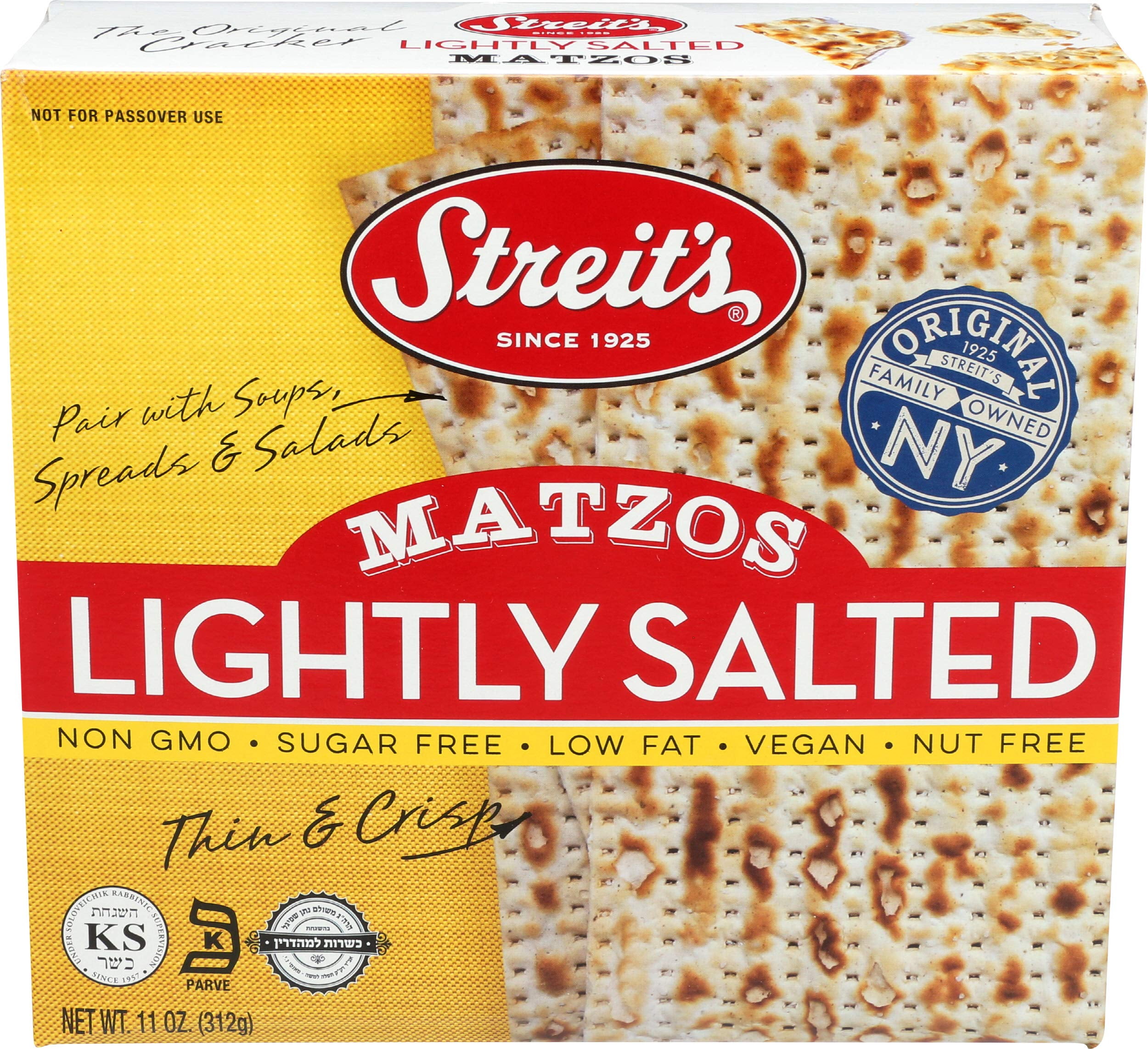 Streits Lightly Salted Matzo, 11 Ounce, Pack of 12 - Walmart.com