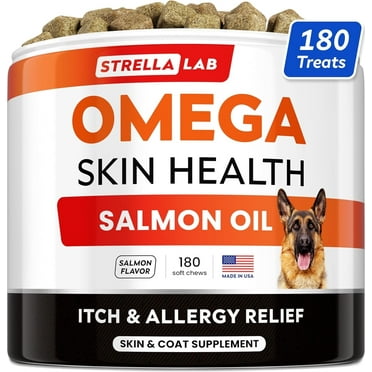 Omega 3 Fish Oil for Dogs - 180 Count Tablets – Helps Shedding, Skin ...