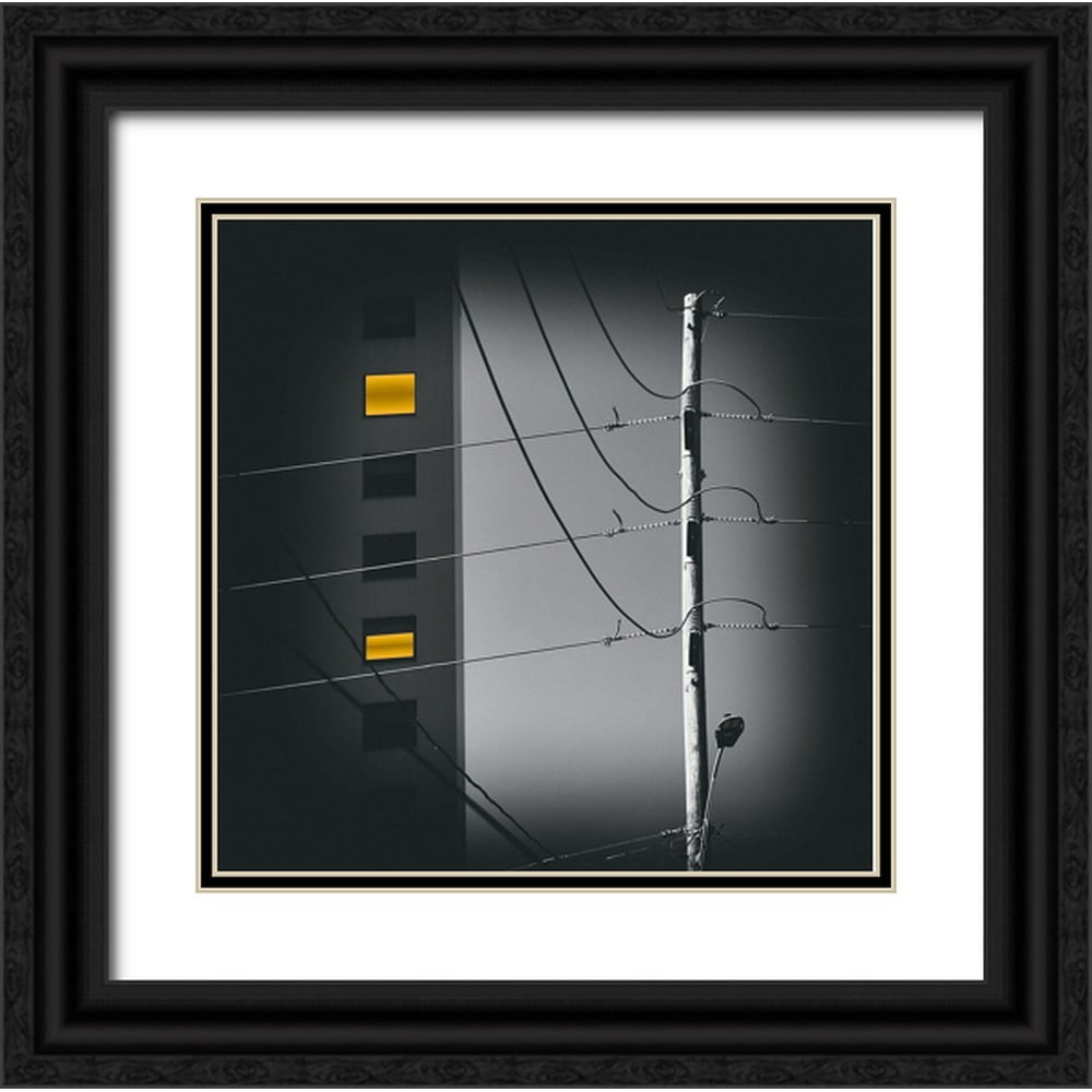 Strelok 26x26 Black Ornate Wood Framed with Double Matting Museum Art ...