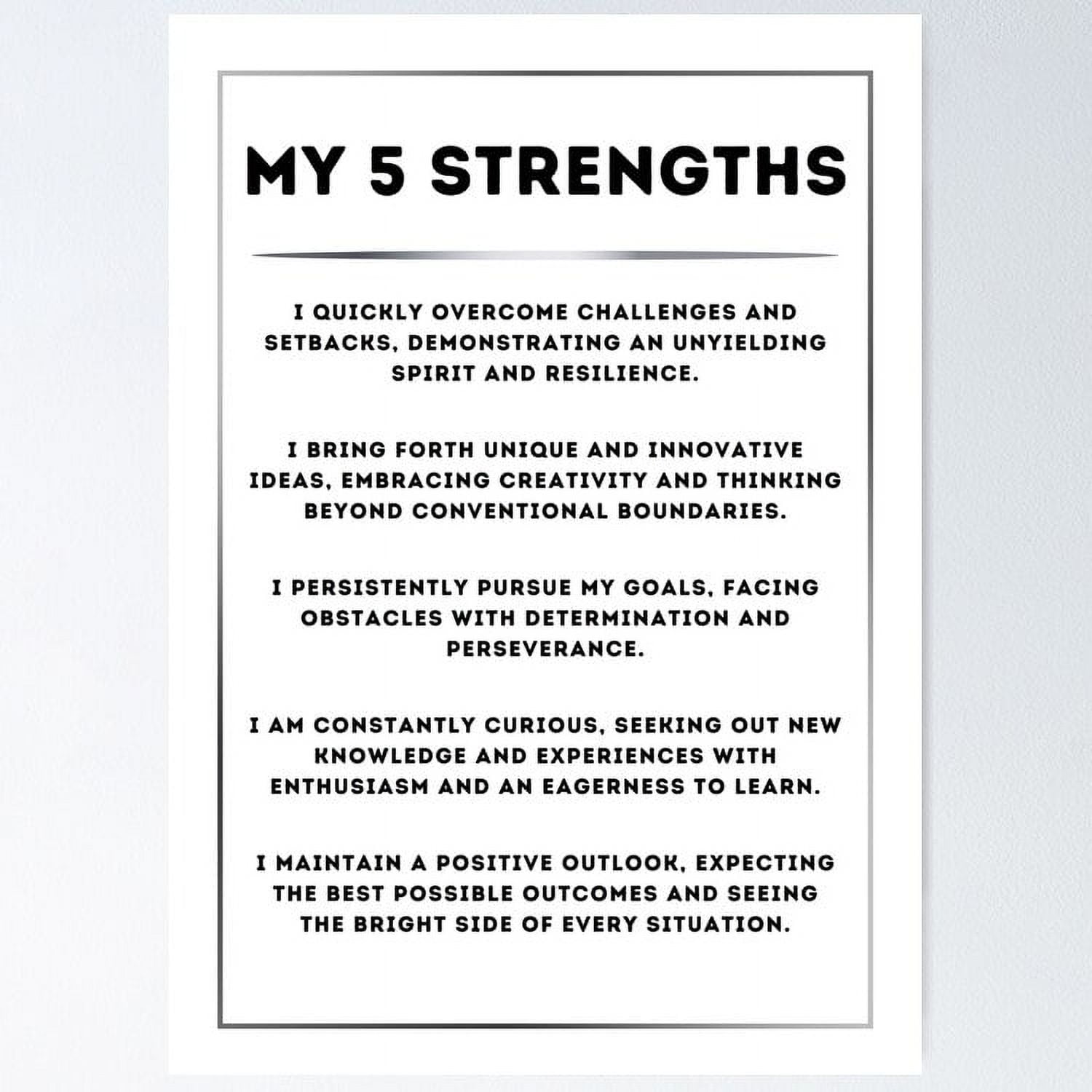 Strength | Affirmation Wall Art | Inspirational Quote for Office Wall ...