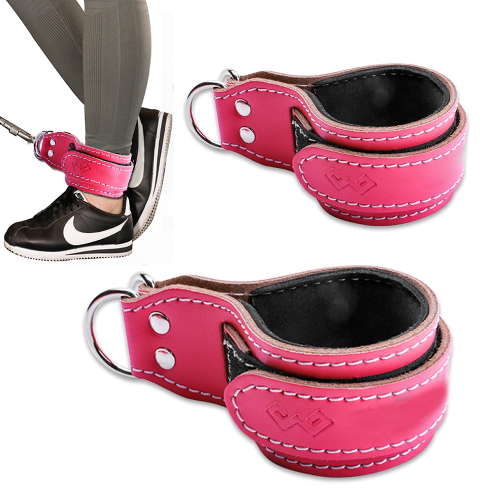 Strength Ankle Straps For Cable Machines (Pair) - Double D-Ring ...