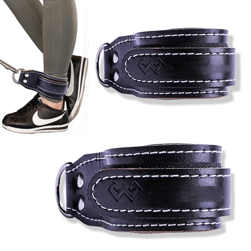 Strength Ankle Straps for Cable Machines (Pair) - Double D-Ring ...