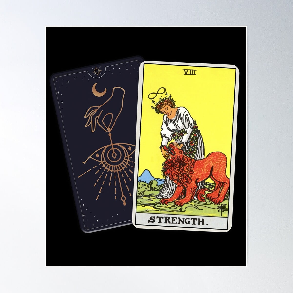 Strength Is A Major Arcana Tarot | Strength Tarot Poster Wall Art ...