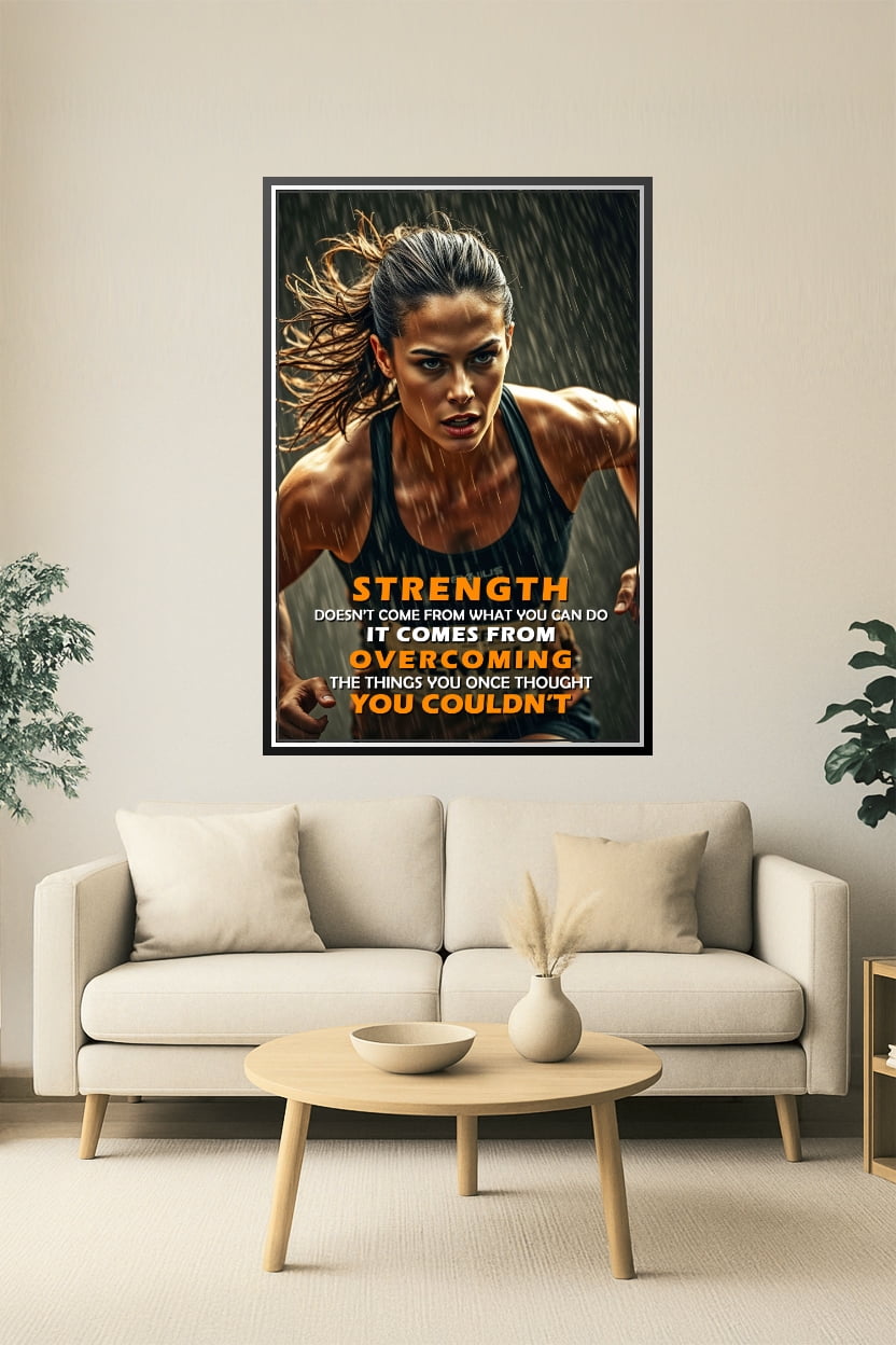 Strength Motivational Poster – Powerful Fitness Wall Art for ...