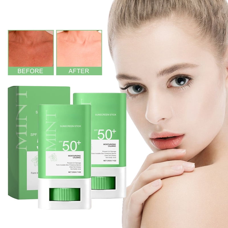 Strength Sun Stick with SPF 50++ ，Mint Sun Stick Waterproof, non-greasy ...