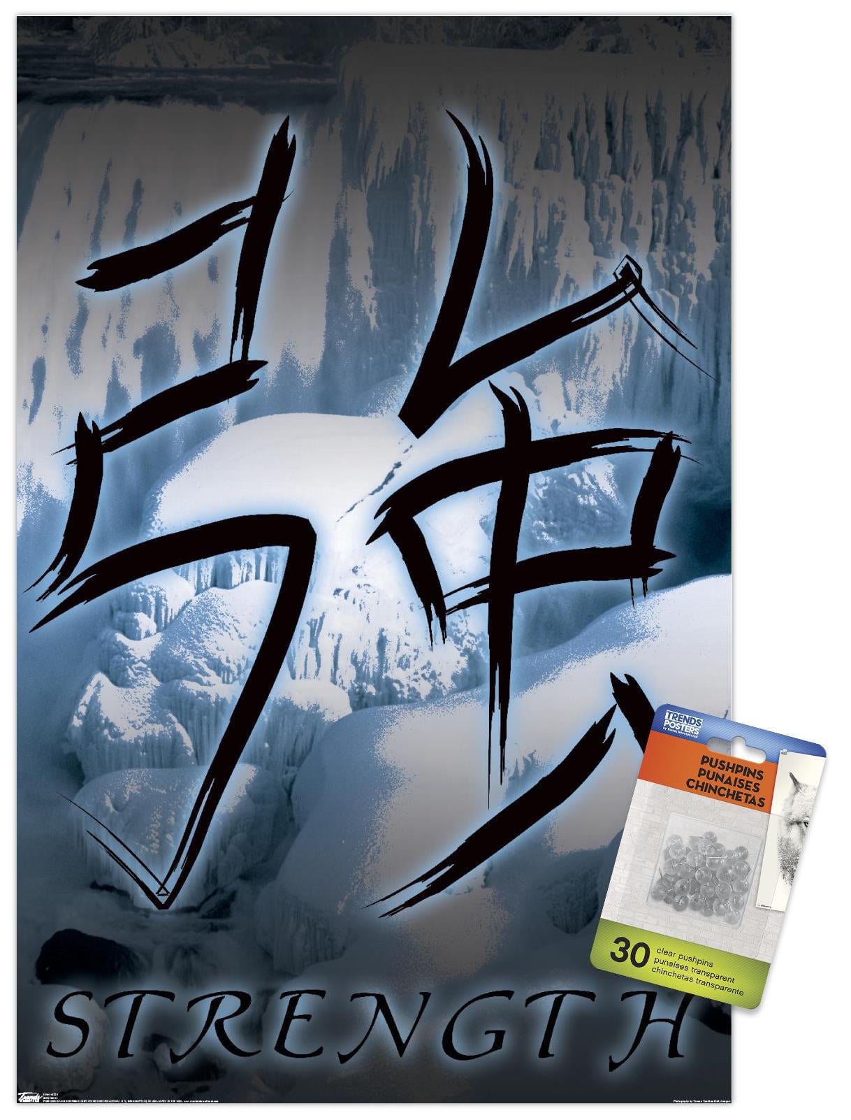 Strength Wall Poster with Push Pins, 14.725" x 22.375" - Walmart.com