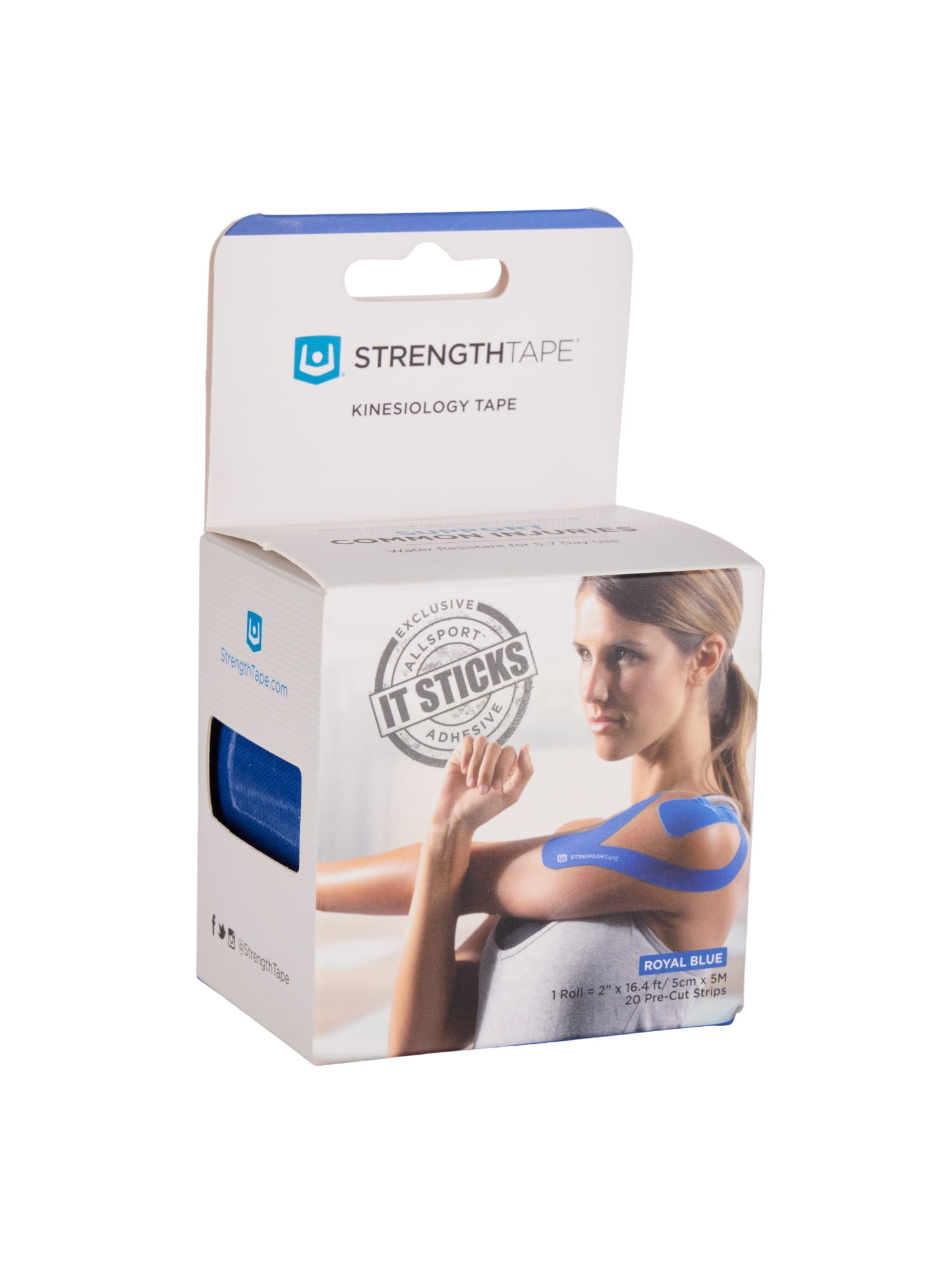 StrengthTape Kinesiology Tape Precut K Roll Premium Athletic Support ...