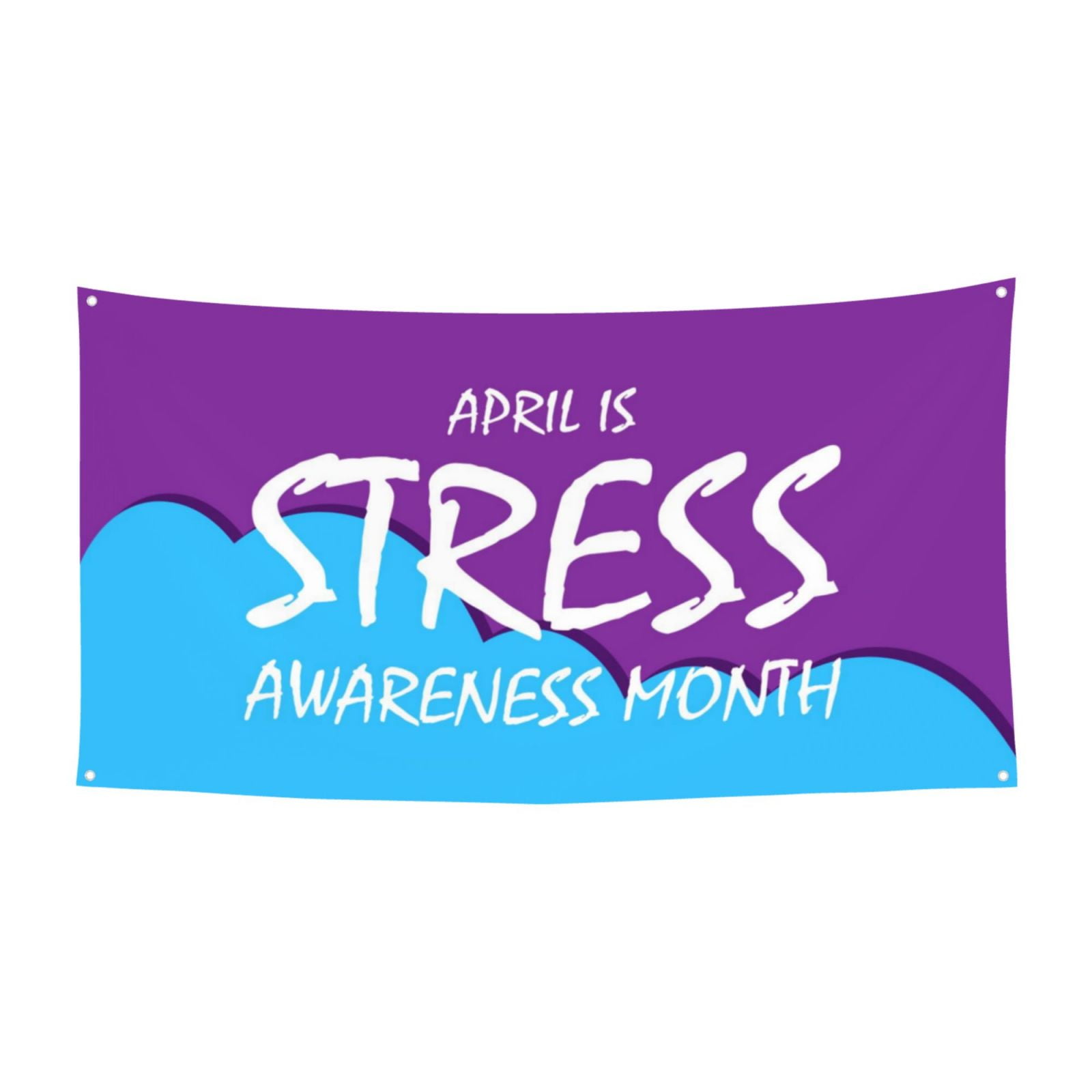 Stress Awareness Month Banner Large Background Backdrop Flag Party ...