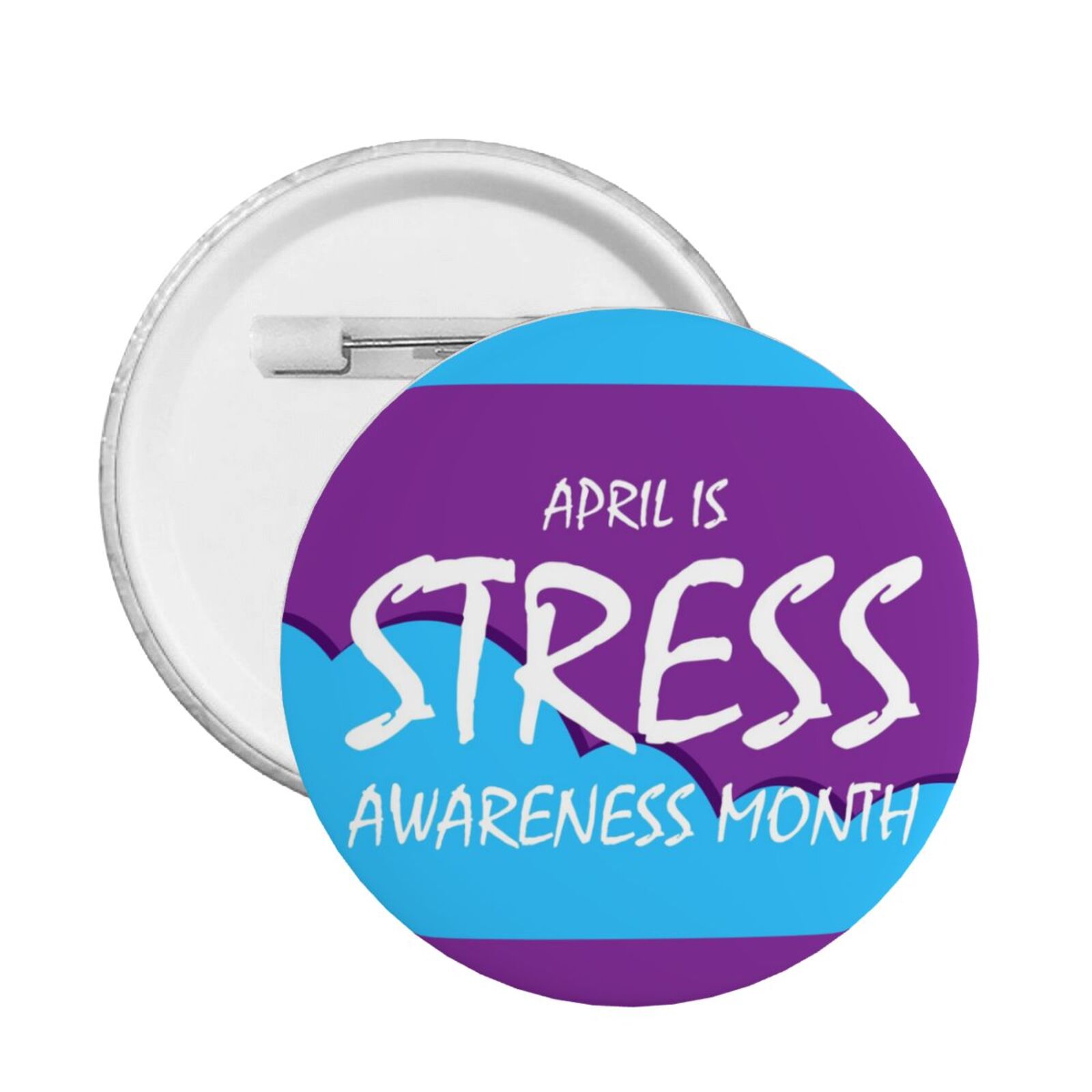 Stress Awareness Month Circular Button Fashion Badge Decoration ...