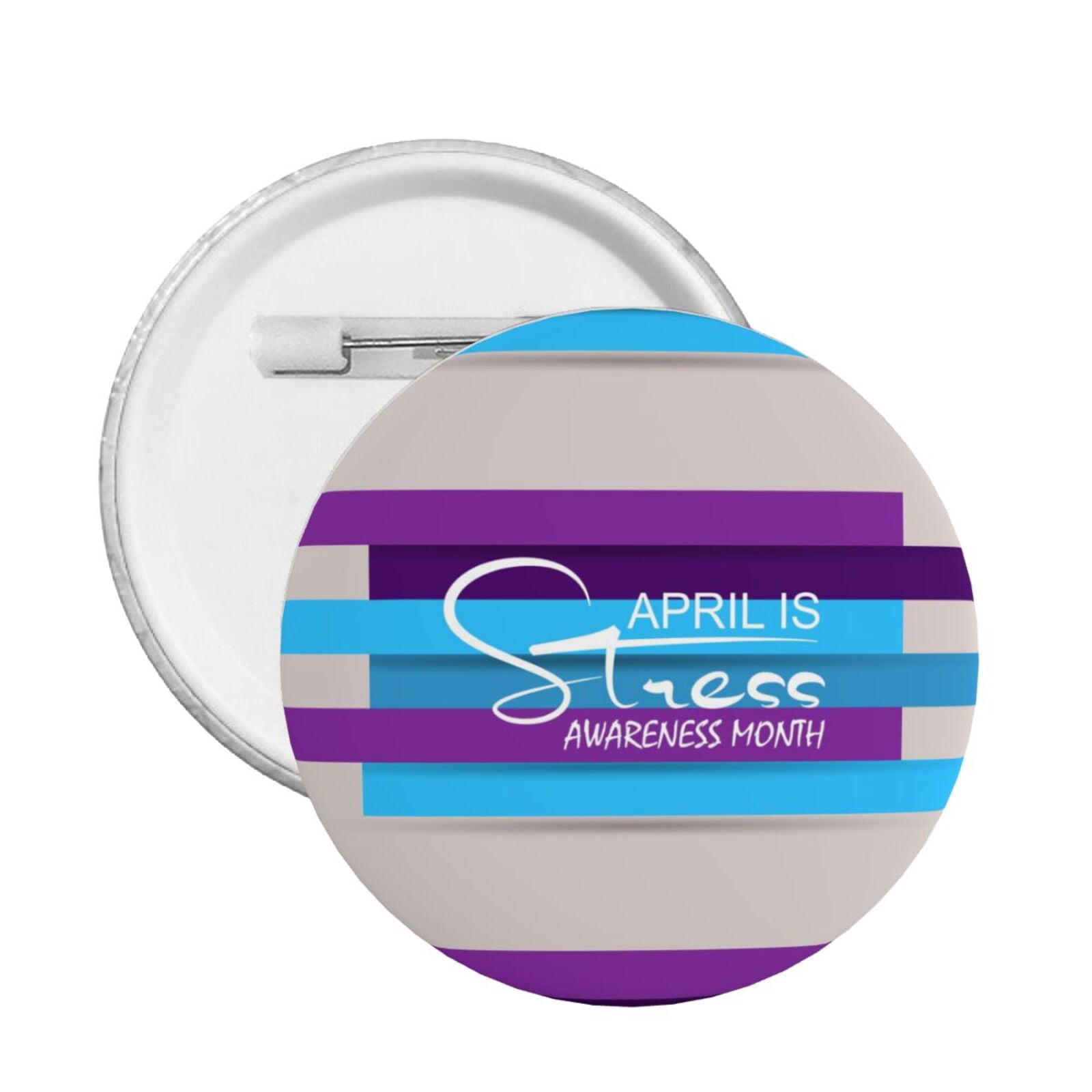 Stress Awareness Month Circular Button Fashion Badge Decoration ...