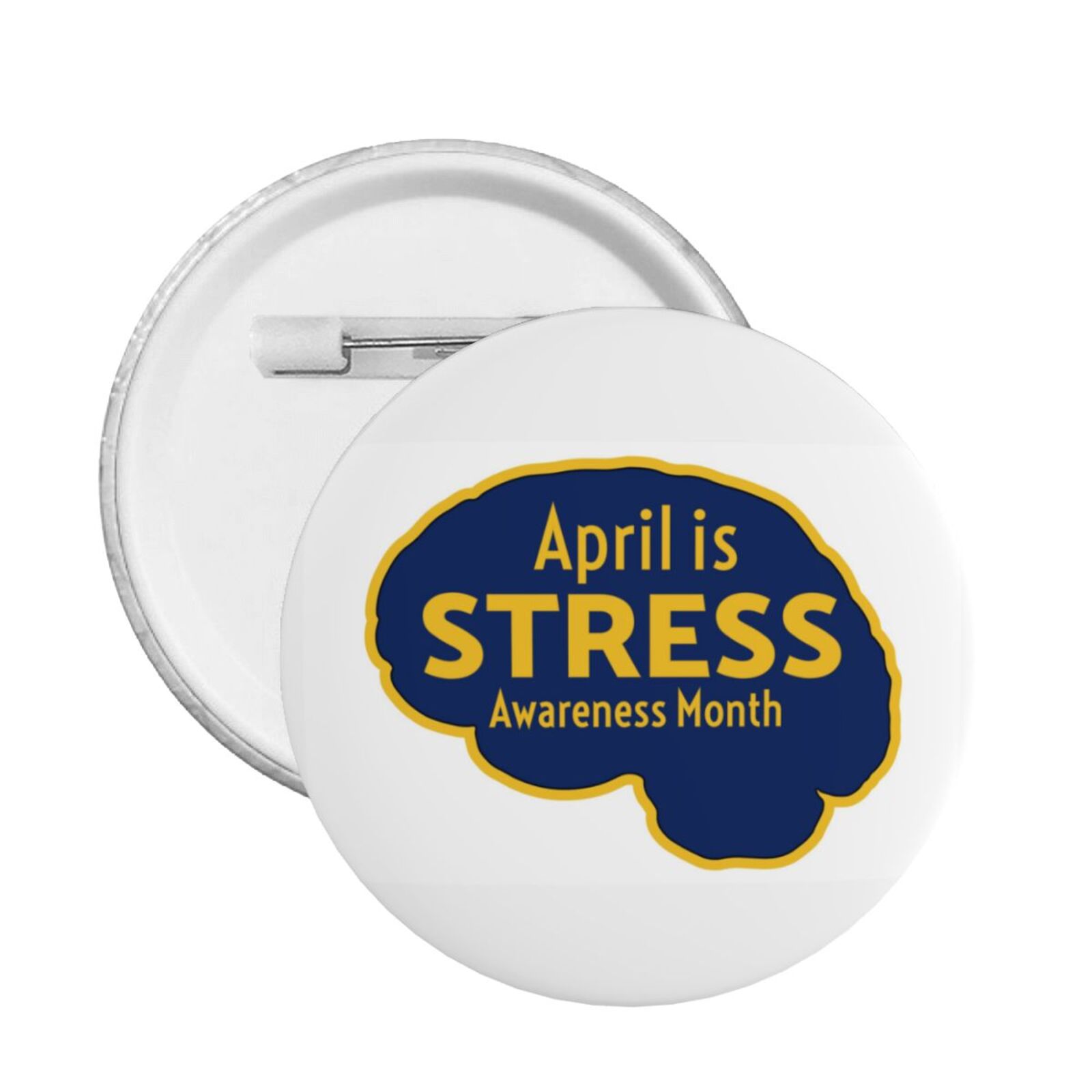 Stress Awareness Month Circular Button Fashion Badge Decoration ...