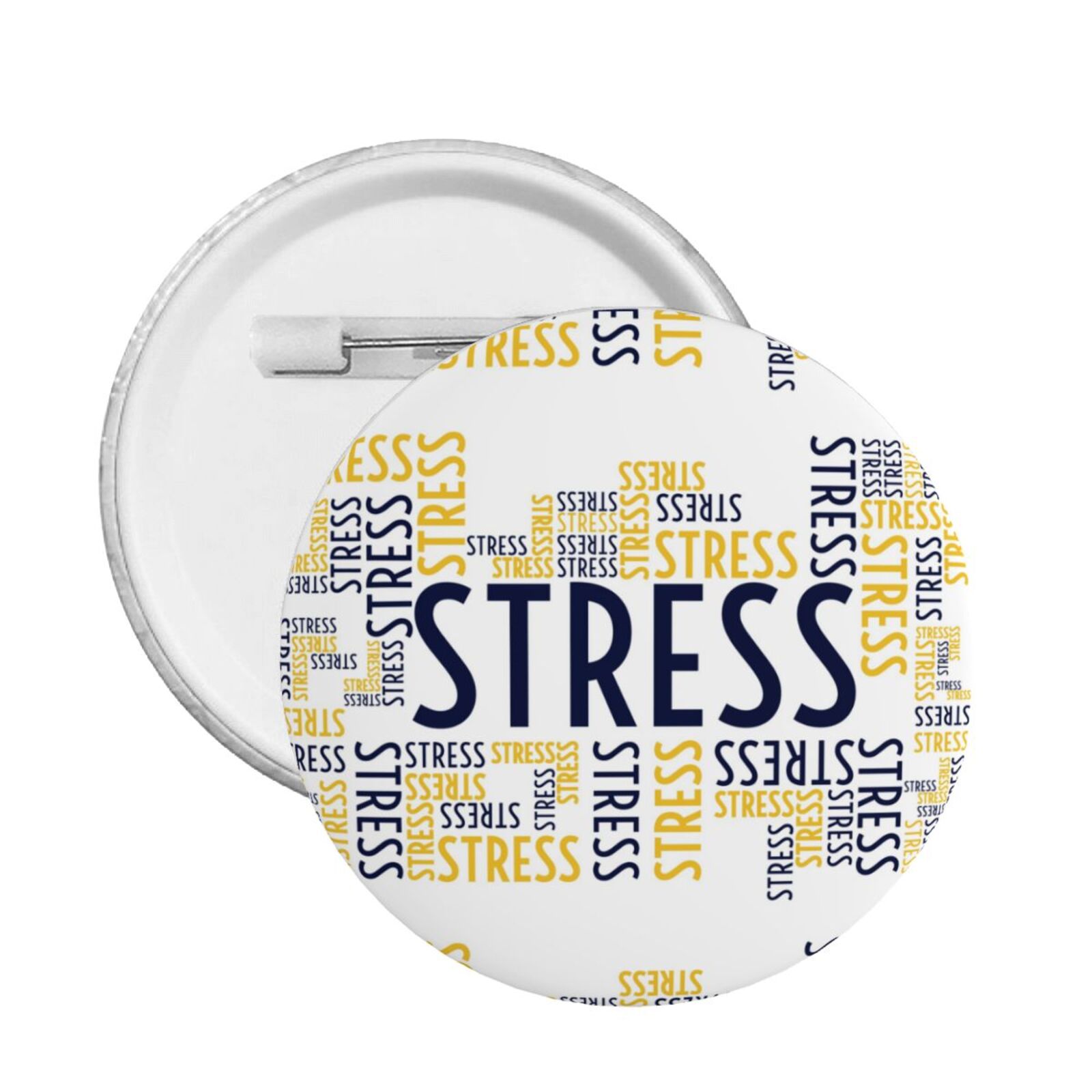 Stress Awareness Month Circular Button Fashion Badge Decoration ...