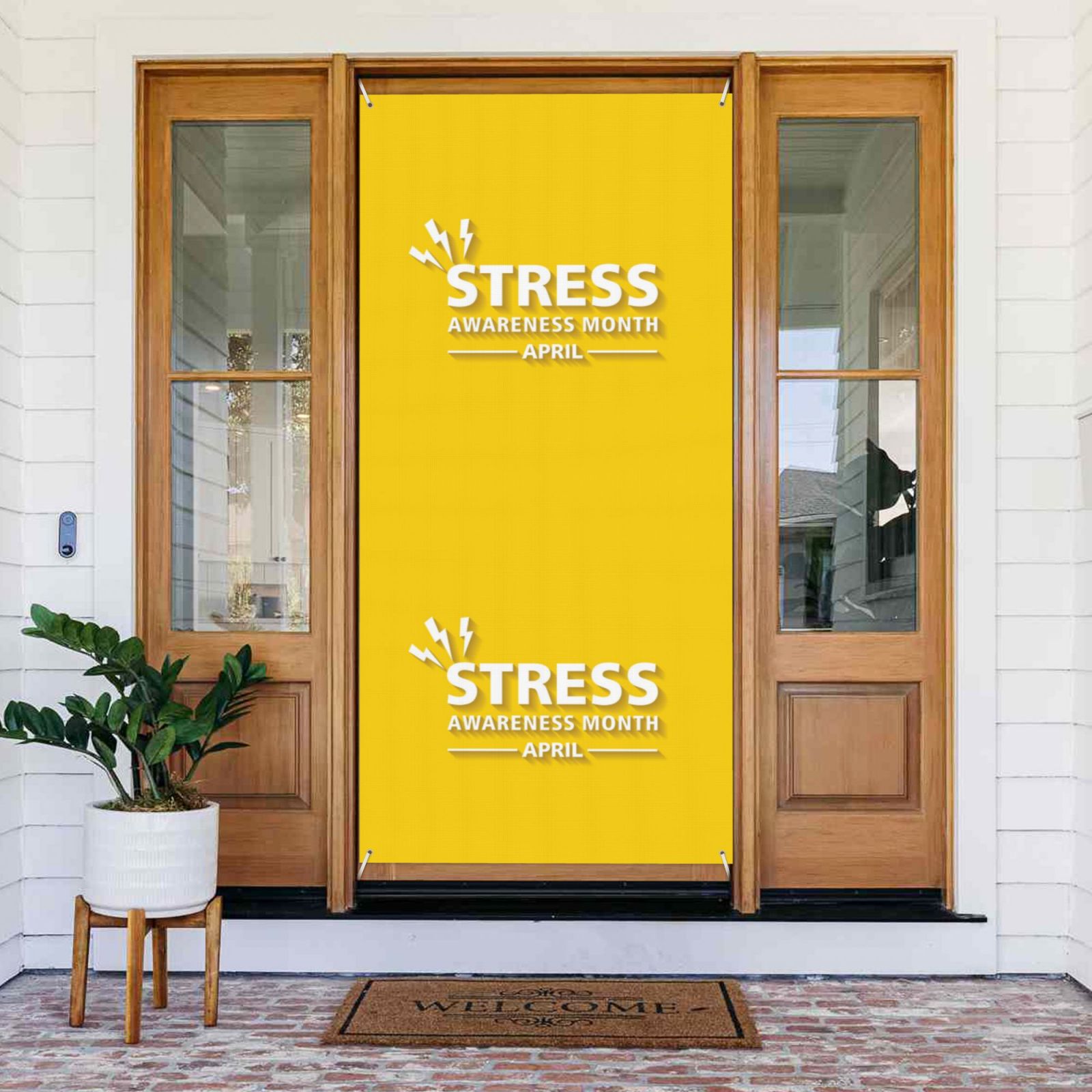 Stress Awareness Month Door Cover Decoration Backdrop Banner Flag ...