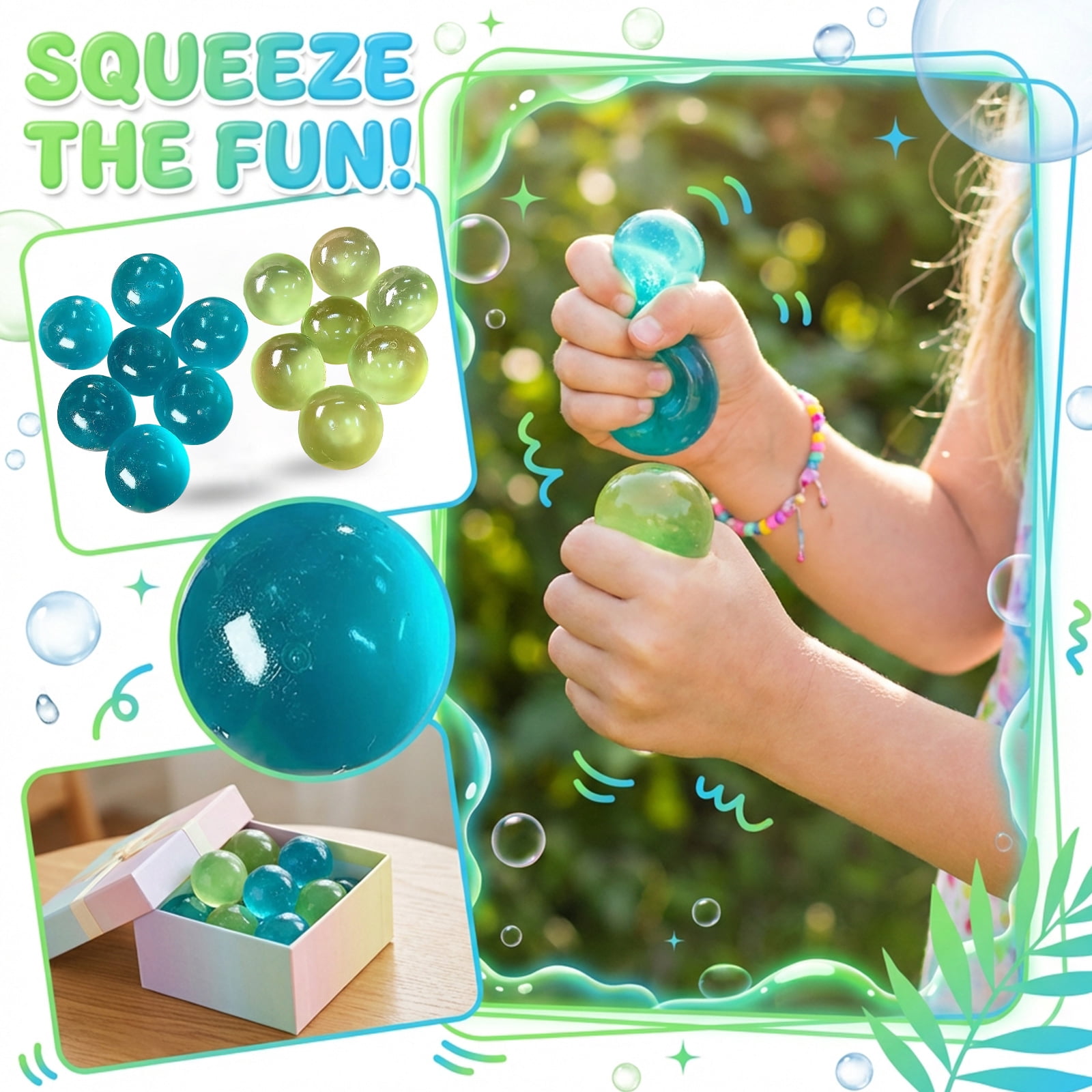 Stress Ball, Sensory Fidget, Silicone 3 in, Squeeze Ball for Hand ...