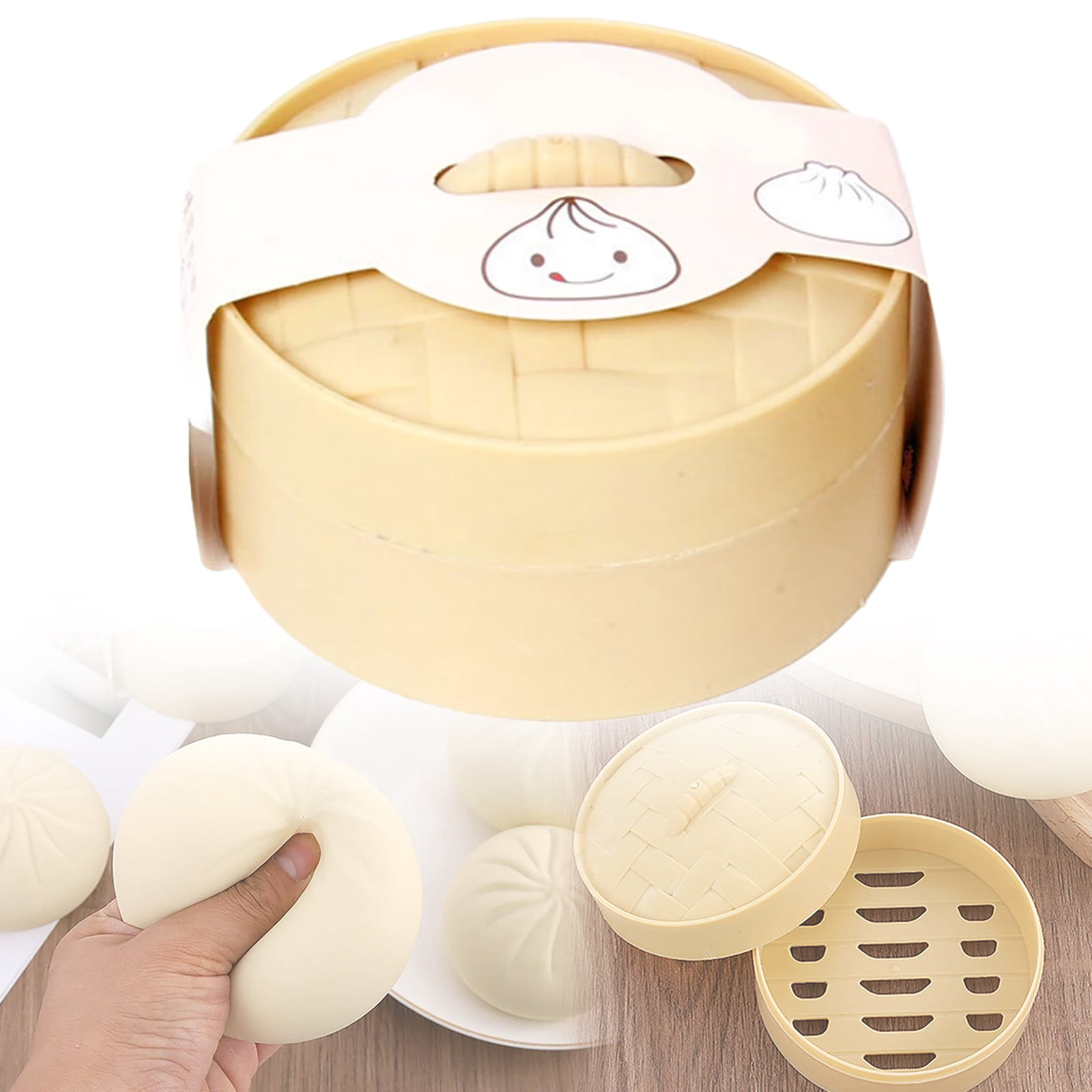 Stress Balls Fidgets Large Steamed Stuffed Dumpling Bun Squeezeball for ...