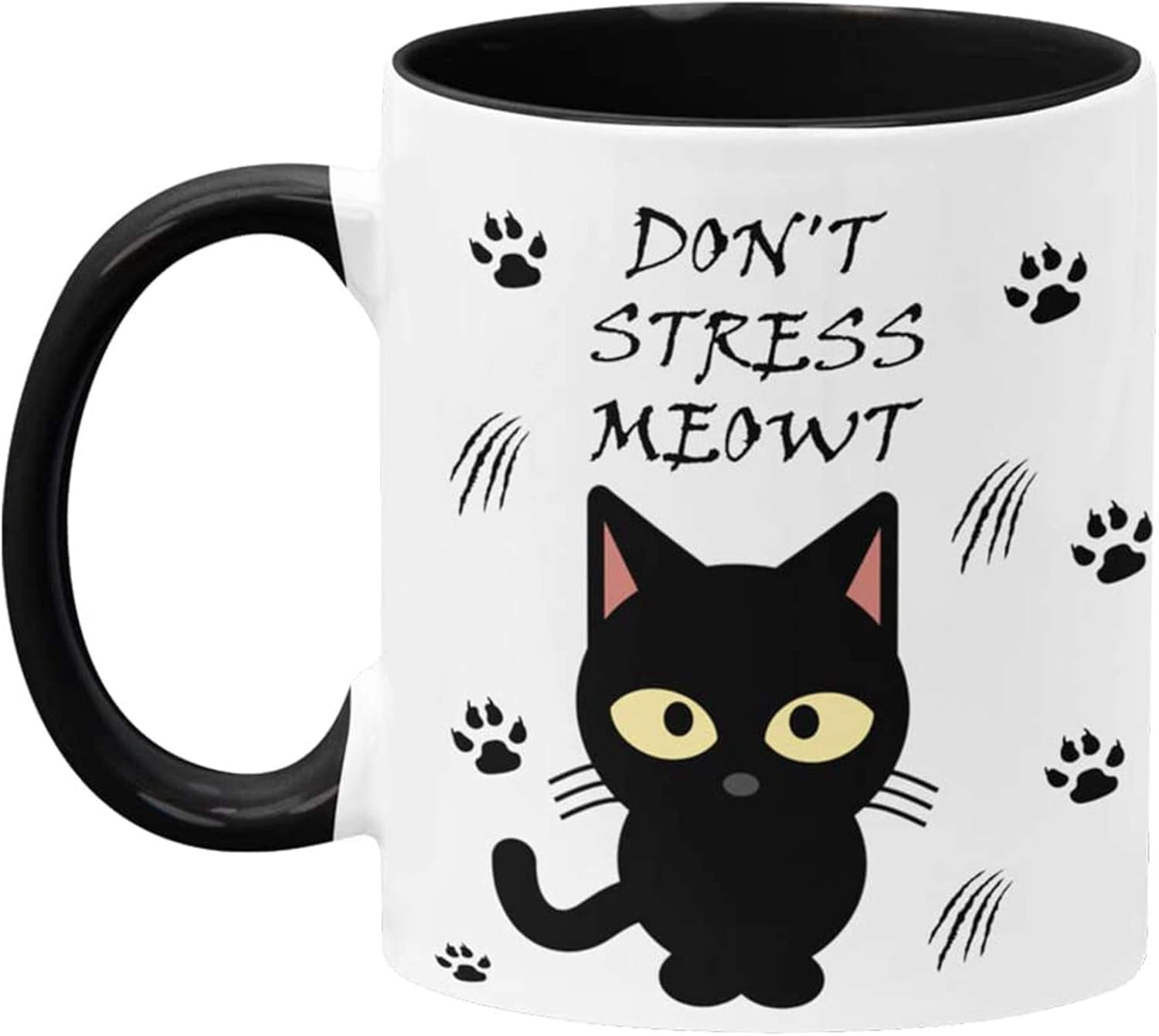 Don't Stress Meowt - Cat Lover Mug - Gag Cat Ceramic Cup - Coffee/tea ...