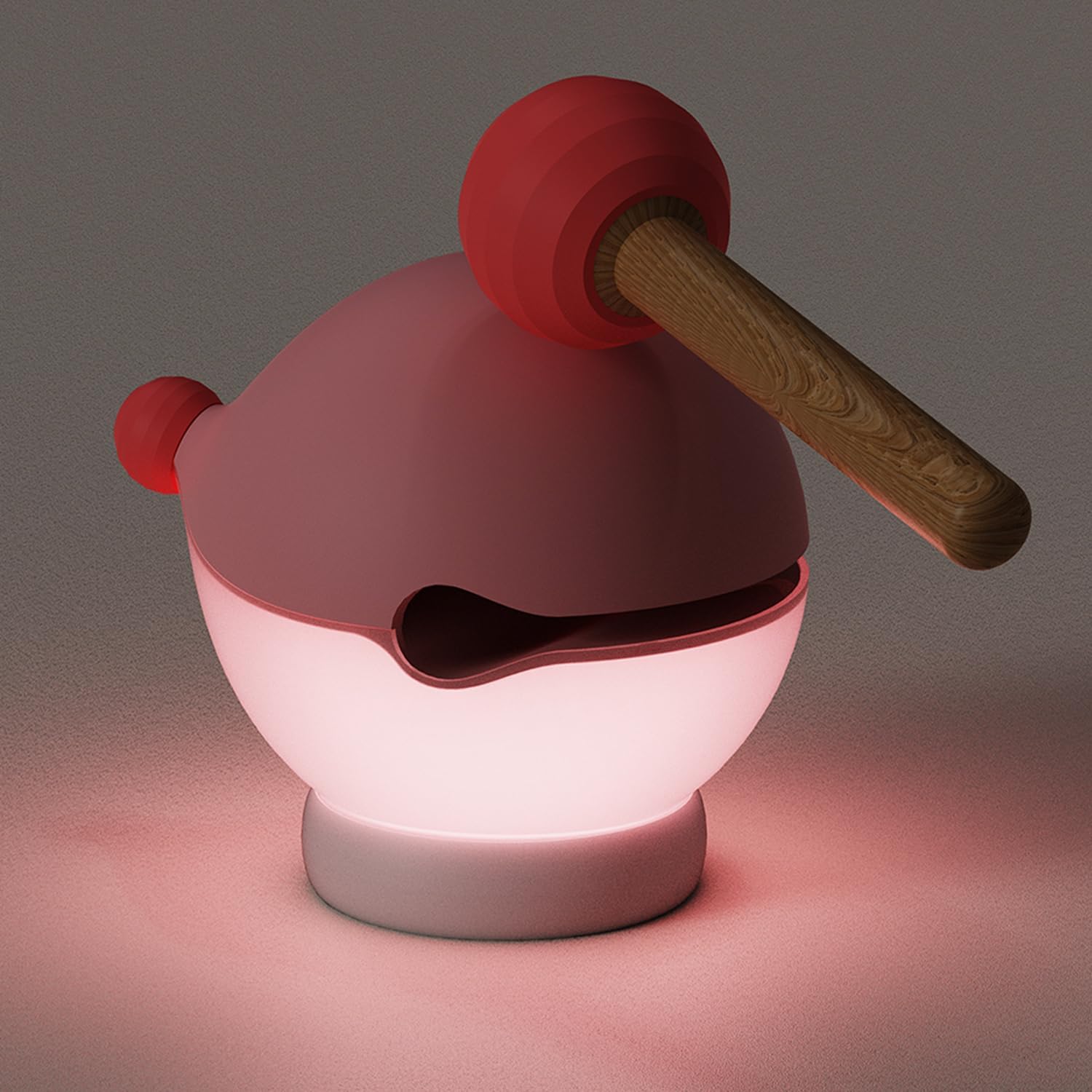 Stress Reducing Wooden Fish Knock Lamp, Bedside Lamp for Bedroom ...
