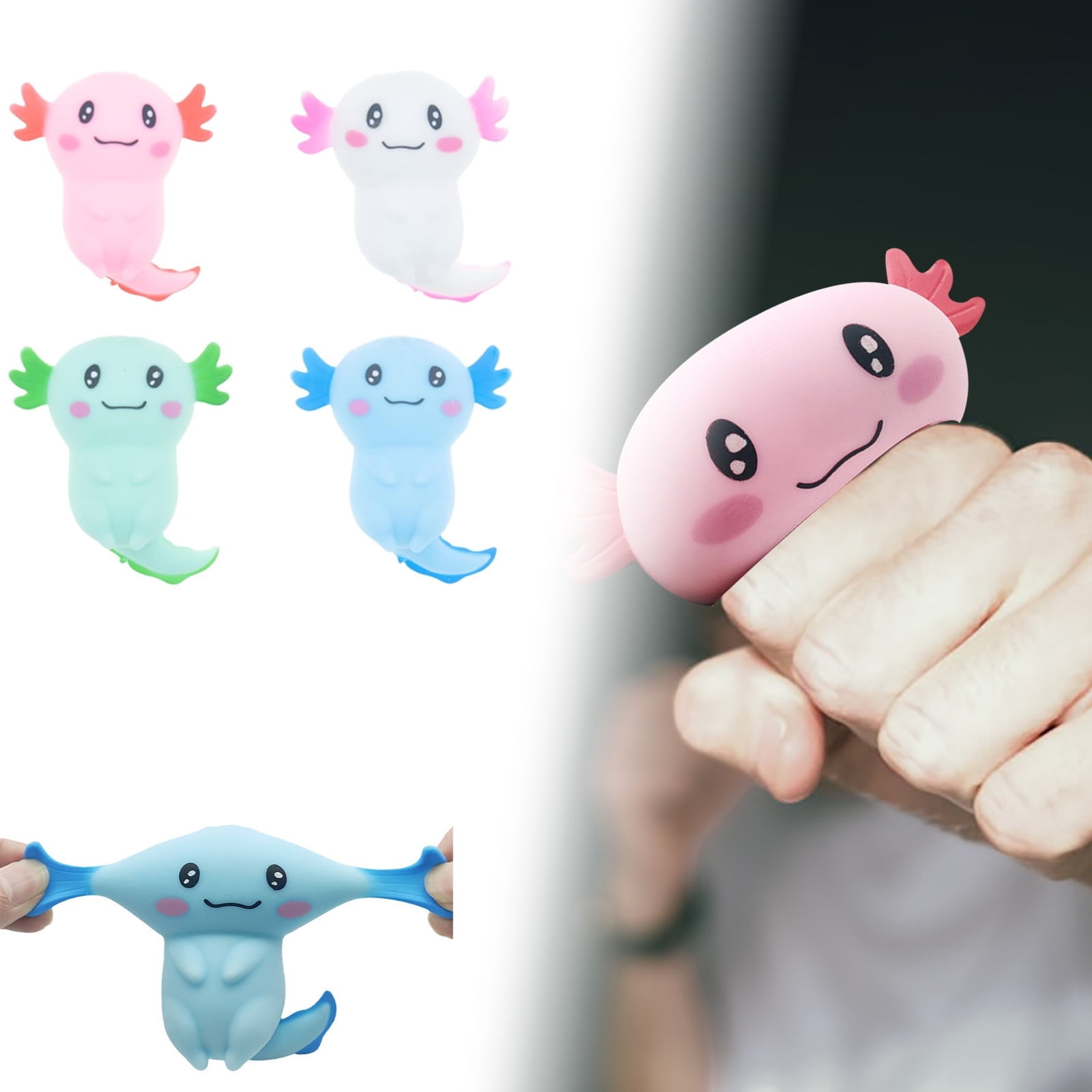 Stress Relief Axolotl Toys Stress Glitter Axolotl Starfish Sugar Balls ...