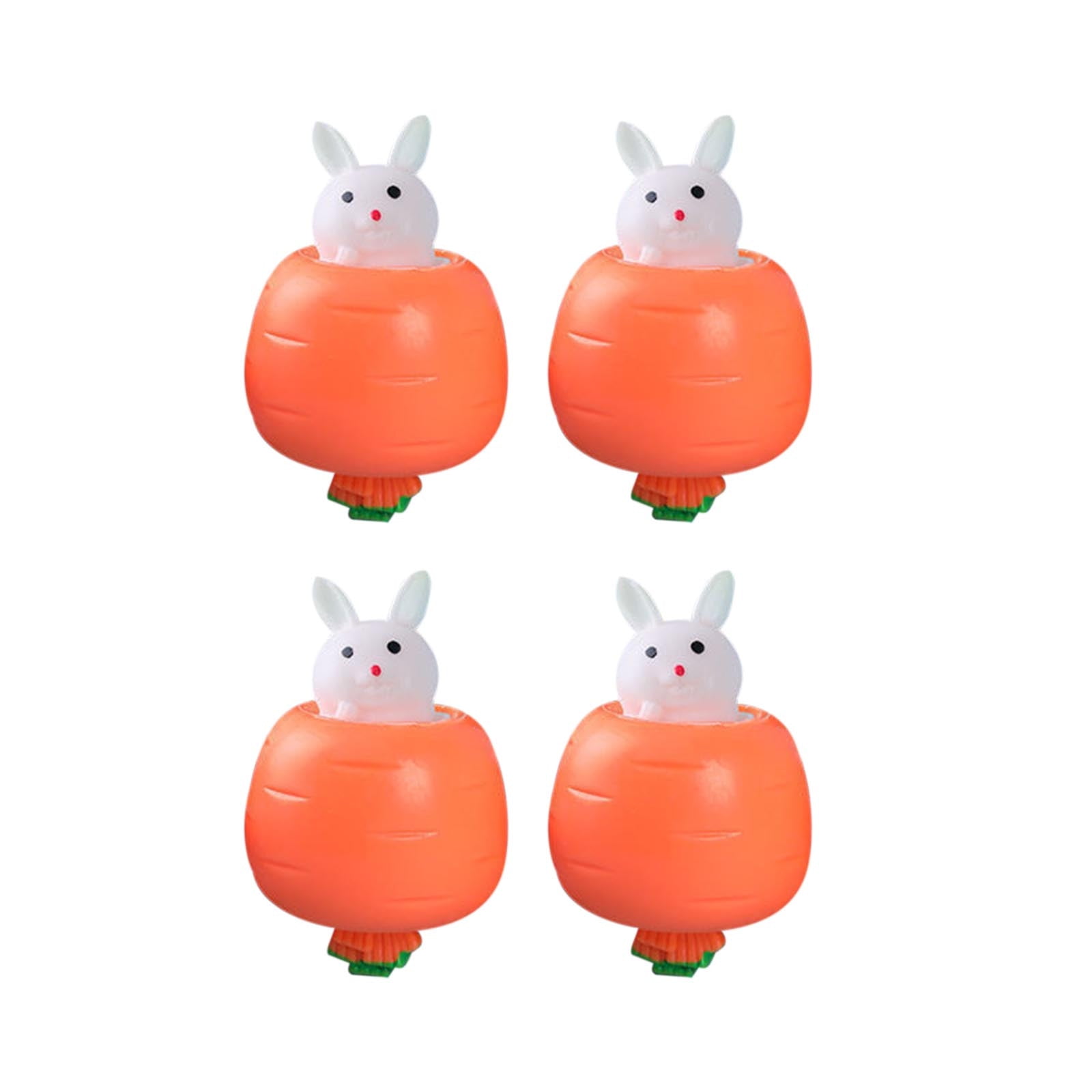Stress Relief Carrot Squeeze Pop Up Bunny Toy - Soft Rubber Fun Desk ...