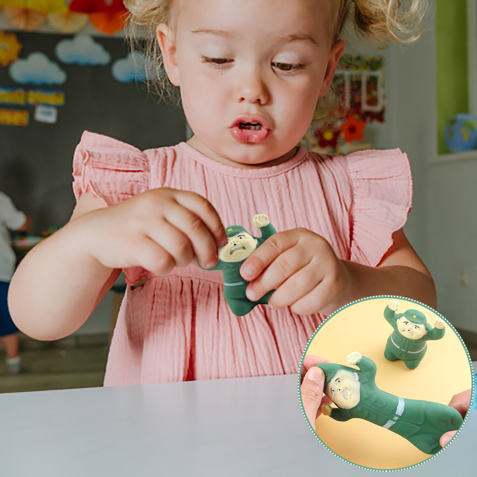 Stress Relief Human Face Emotion Toy - Slow Bounce Finger Strengthening ...