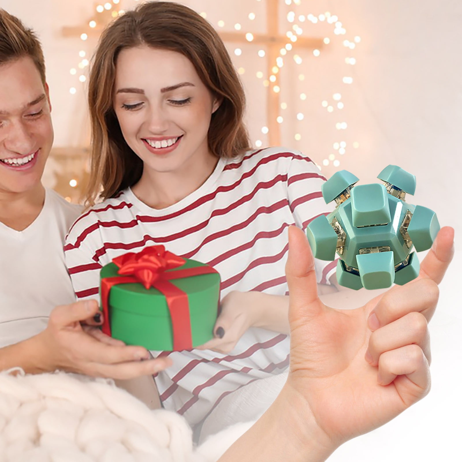 Stress Relief Mechanical Keyboard Clicker Toy | 12-Key Glowing Switches ...