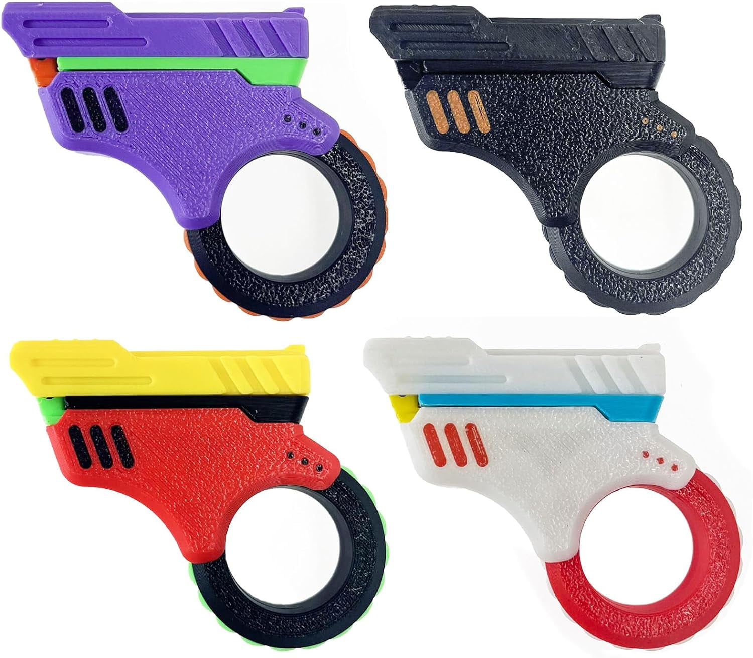 Stress Relief Relax Gyro Finger Toy, 3D Printed Fidget Slider Gun ...