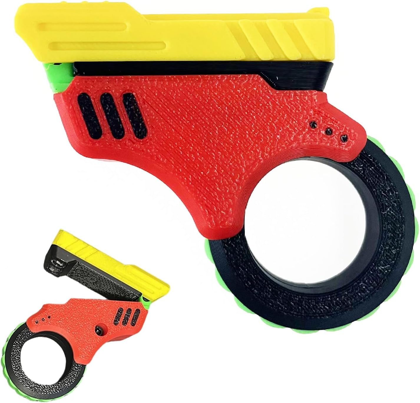 Stress Relief Relax Gyro Finger Toy, 3D Printed Fidget Slider Gun ...