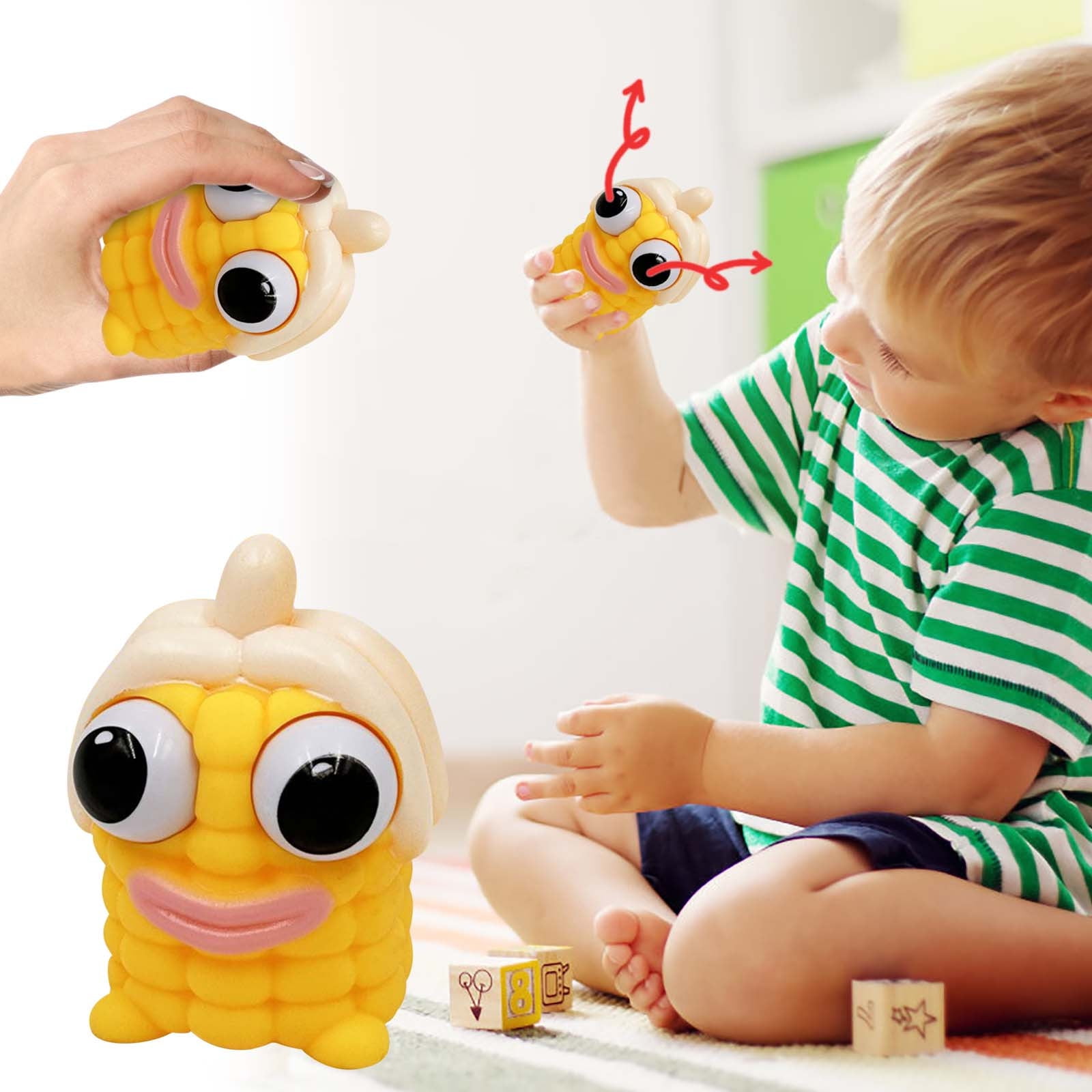 Stress Relief Toy, Cute Bear Doll with Pop Eyes for Kids, Safe ...