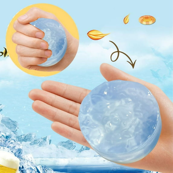 Stress Relief Toy, Ice Cube Squeeze Ball, Cool Touch Elastic Gel ...