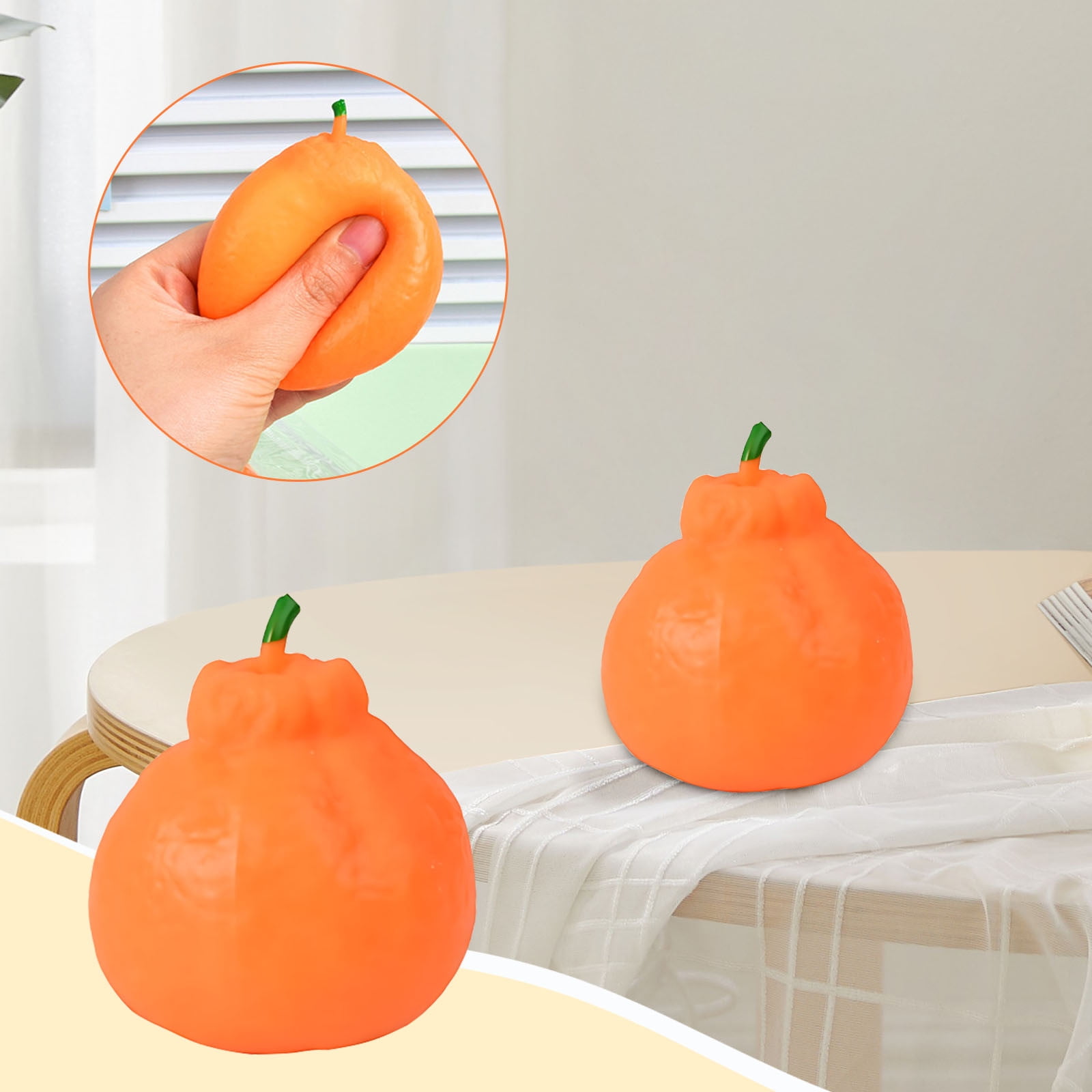 Stress Relief Toy Orange Clown Squeeze Ball | Slow Bounce Fidget ...