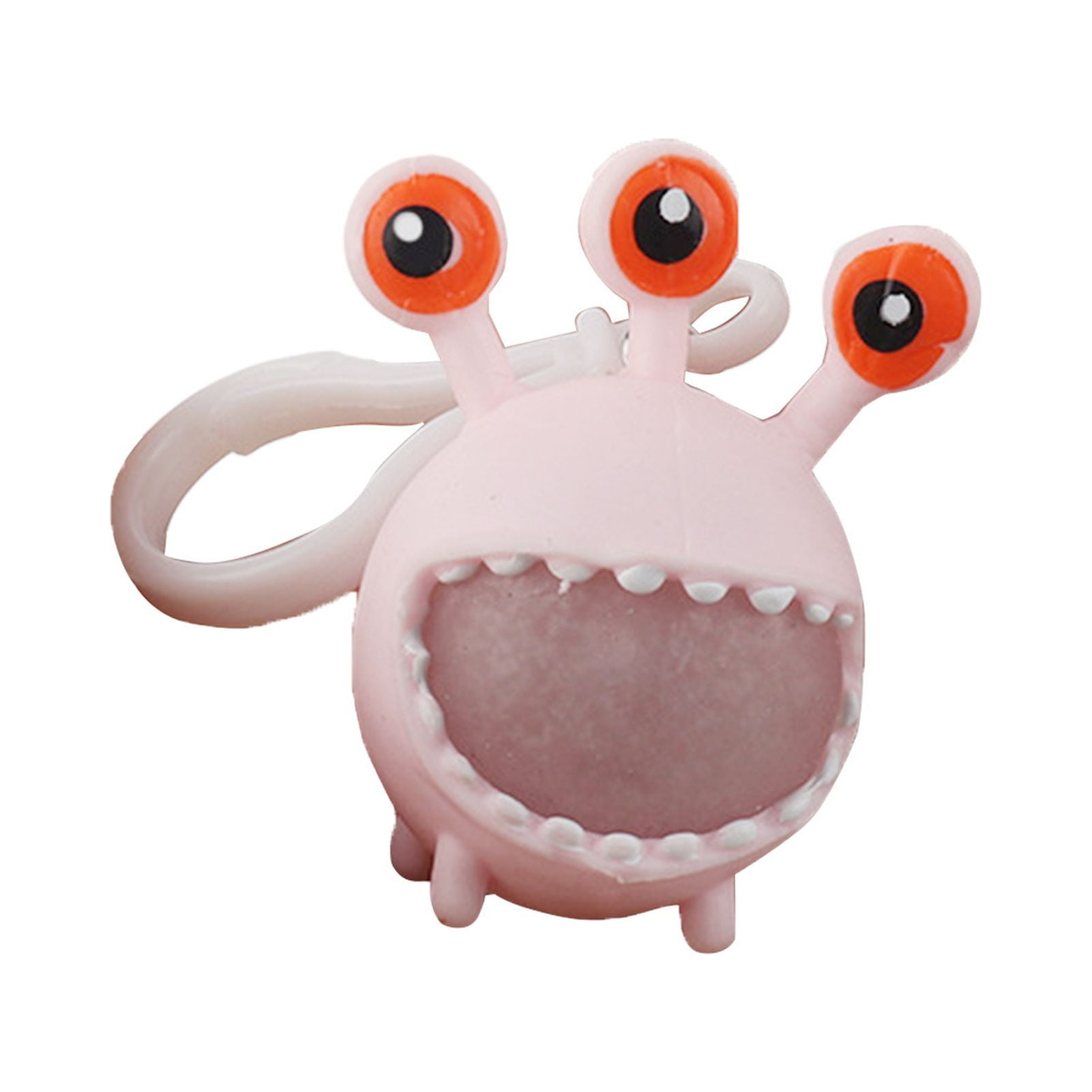 Stress Relief Toy Quick Recovery Three-eyed Monsters Doll Blowing ...