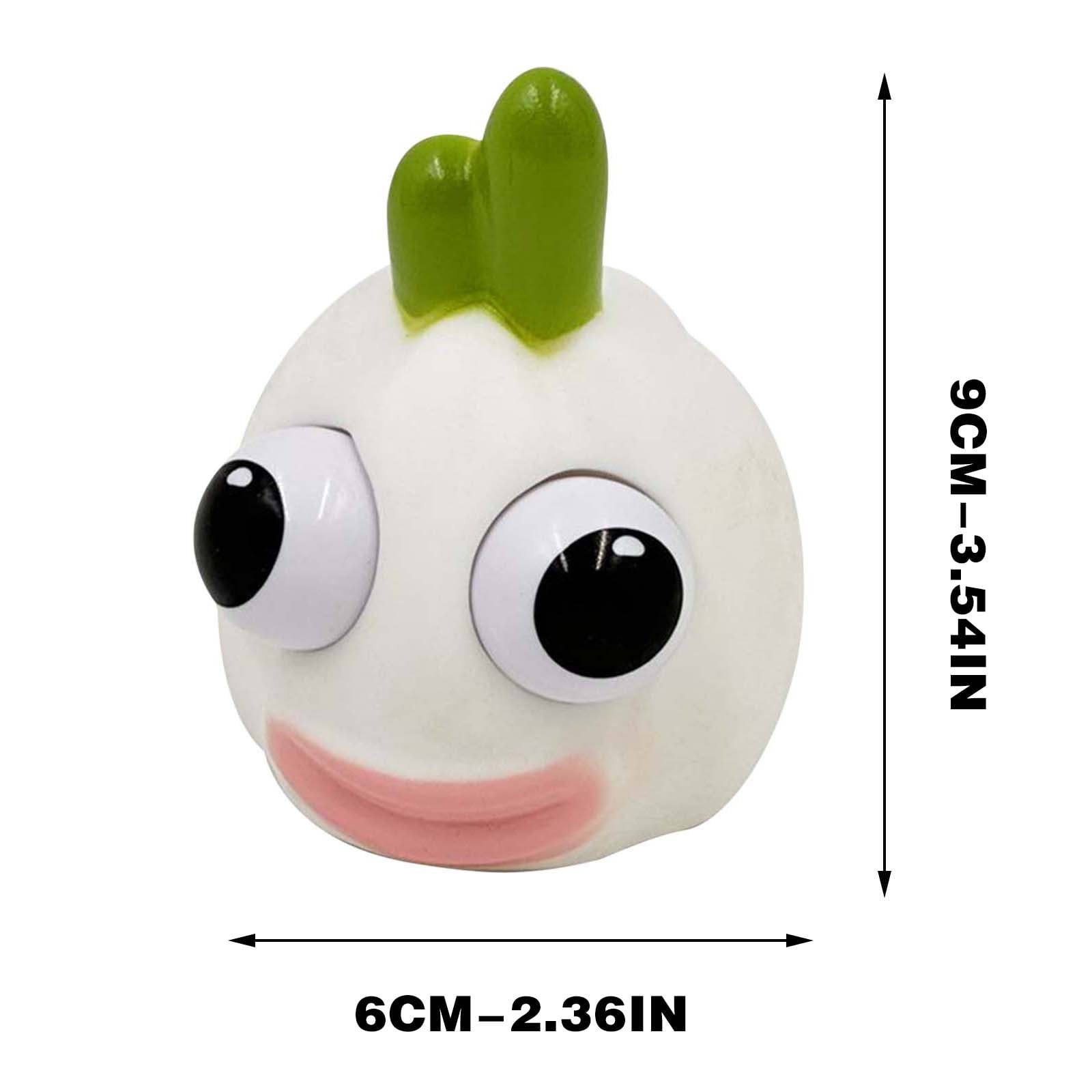 Stress Relief Toy - White Carrot Funny Shape, Eye-Popping Squeeze Toy ...