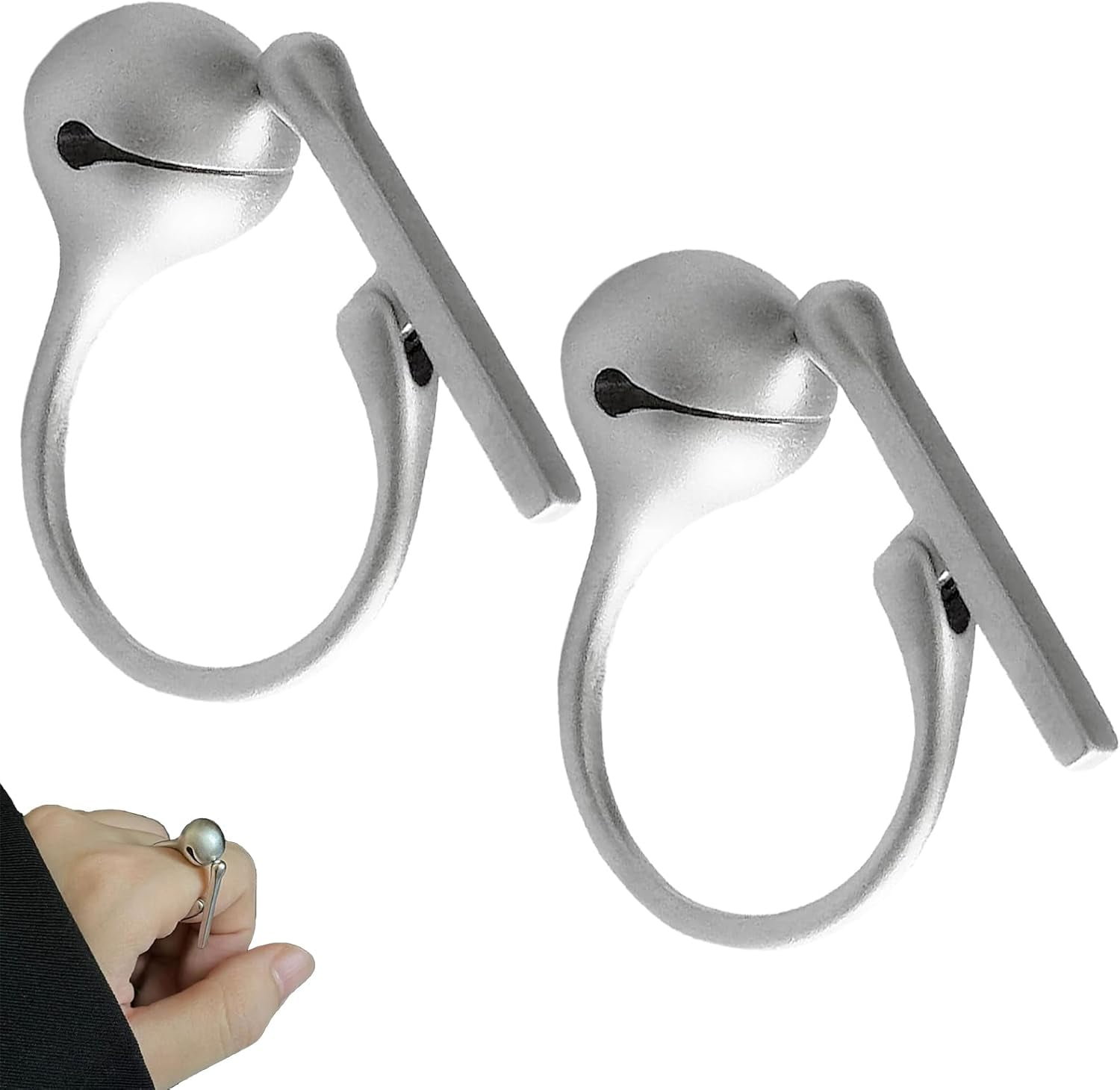 Stress Relief Wooden Fish Ring, Beatable Temple Block Fidget Ring ...