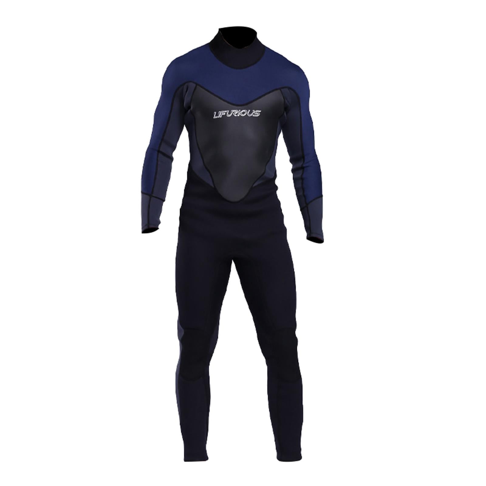 Stretch 3mm Neoprene Wetsuit, Back Zip Full Body Diving Suit, for Men ...